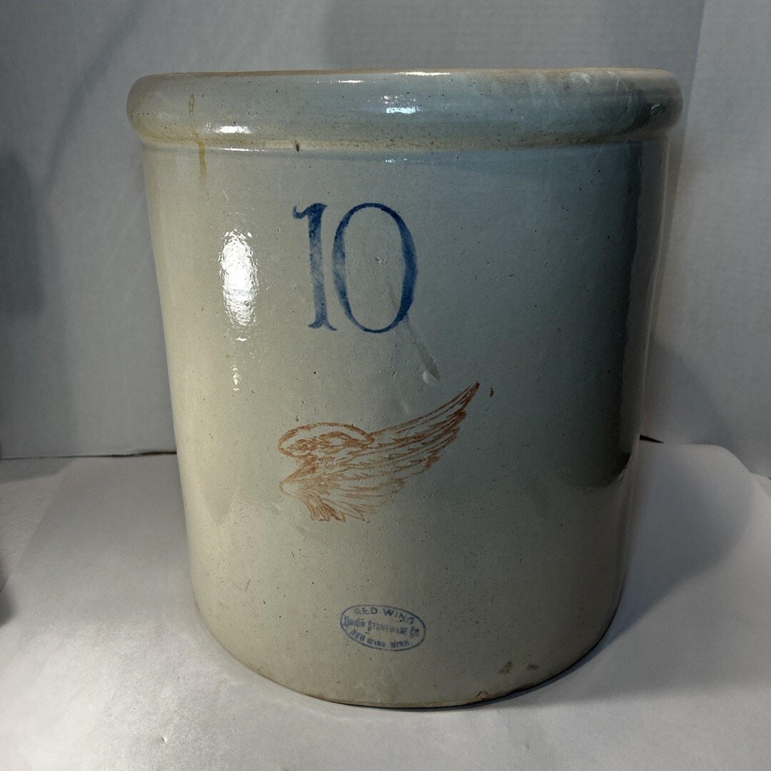 Antique 10 Gallon Red Wing Crock No Cracks - Etsy