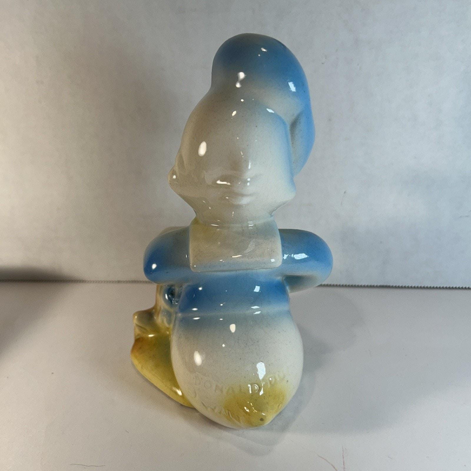 Vintage Disney Donald Duck Fishing Figurine USA Made Ceramic 7"- Made ...