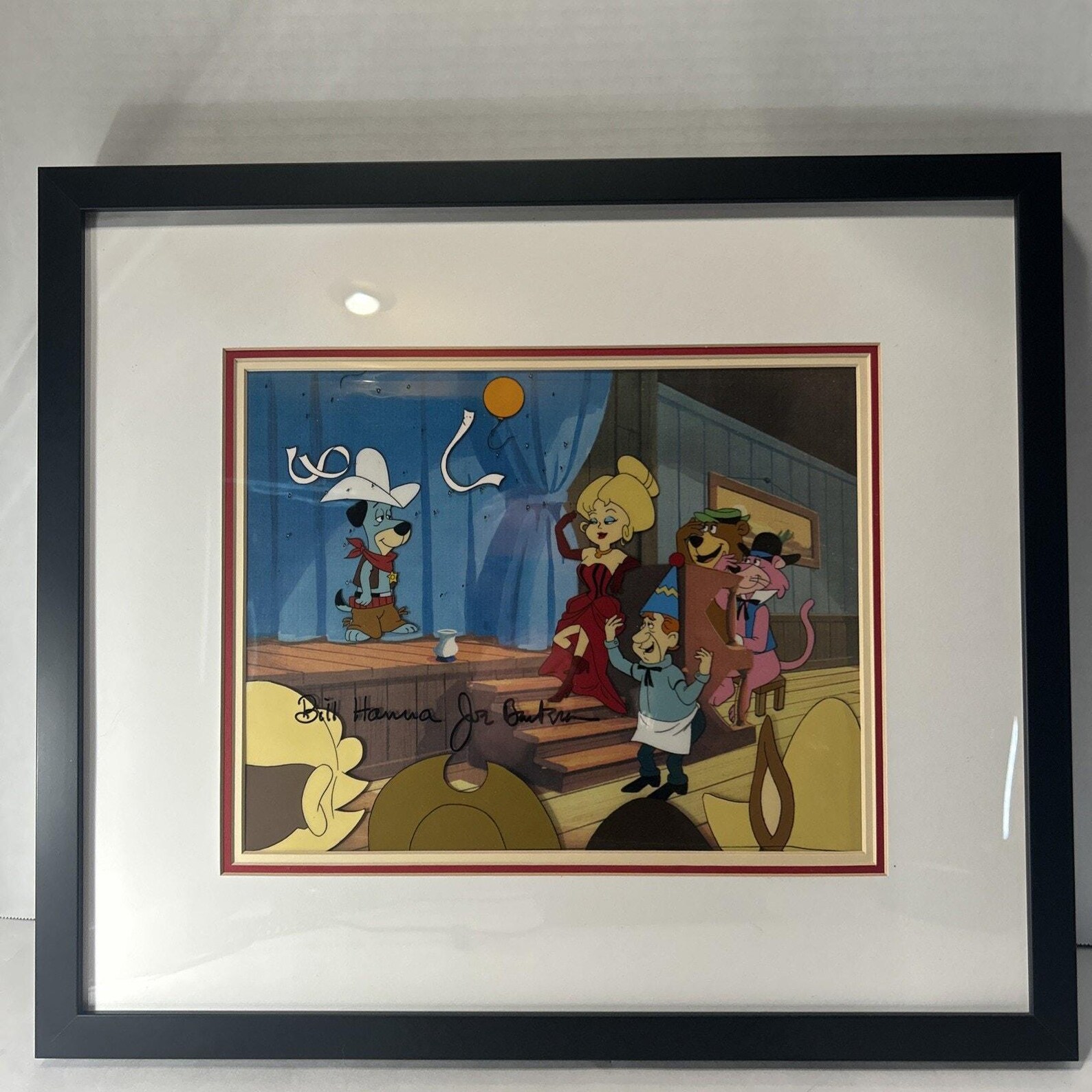 Hanna-barbera 1988 Cel “the Good, the Bad, the Huckleberry” Framed Art ...