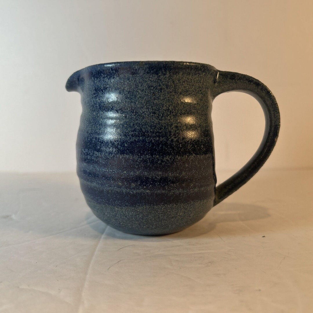 Vintage Ted Scatchard Blue Creamer W/spout Studio Art Pottery Vermont ...