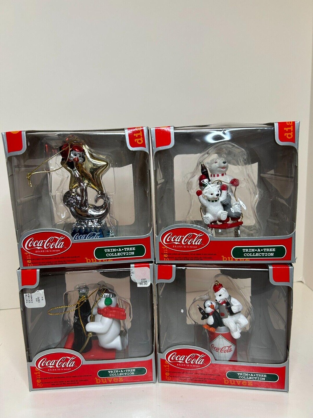 Coca-cola Trim A Tree Collection Christmas Ornament Lot of 4 X76 - Etsy
