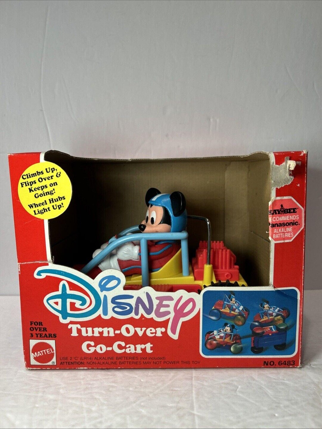 Vintage Disney Turn-over Go-cart Mickey Mouse by Mattel W/ Box Tested ...