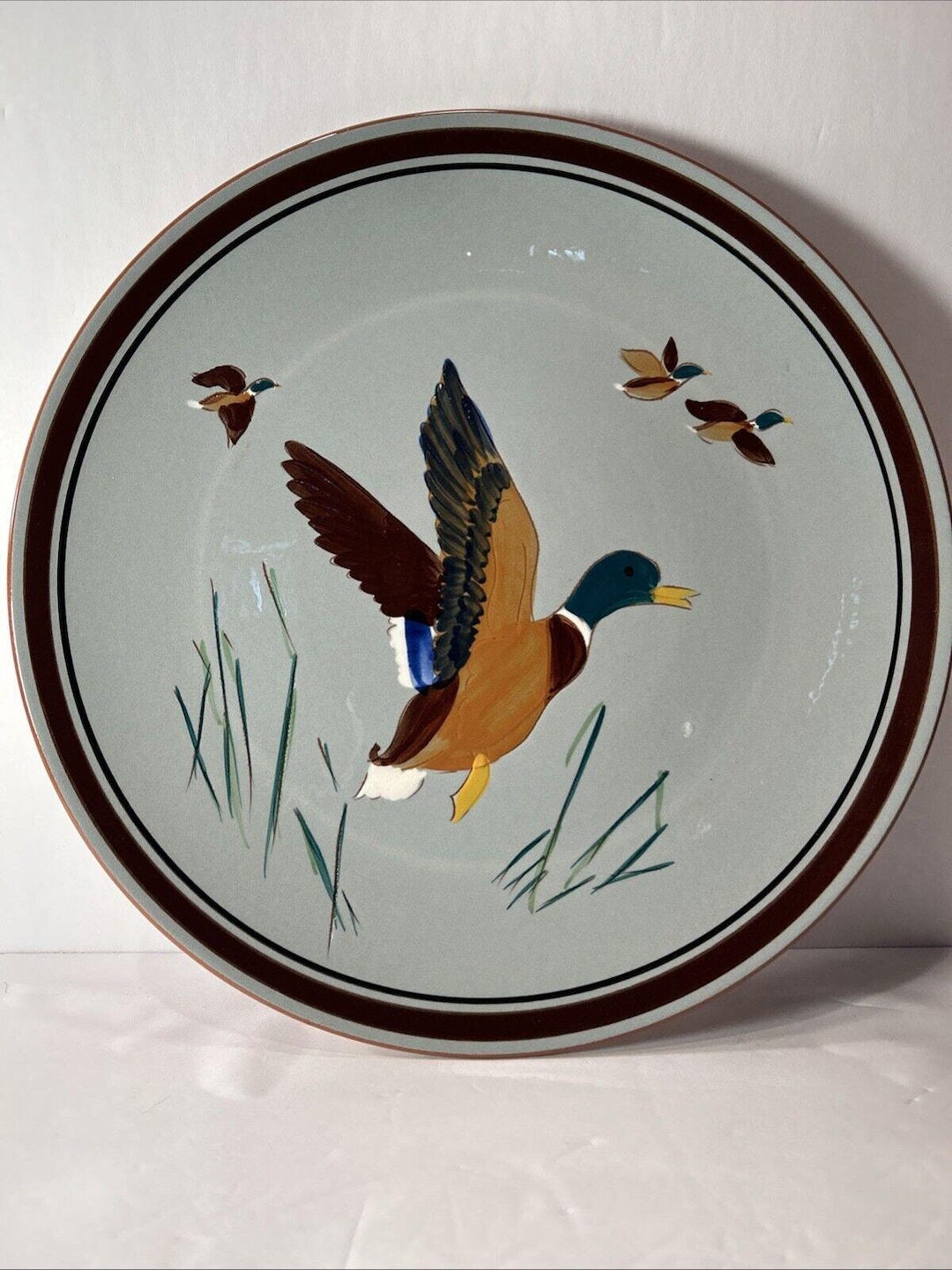 Stangl Pottery Mallard Duck Dinner Plate 10.5" Hand Painted USA Chipped ...