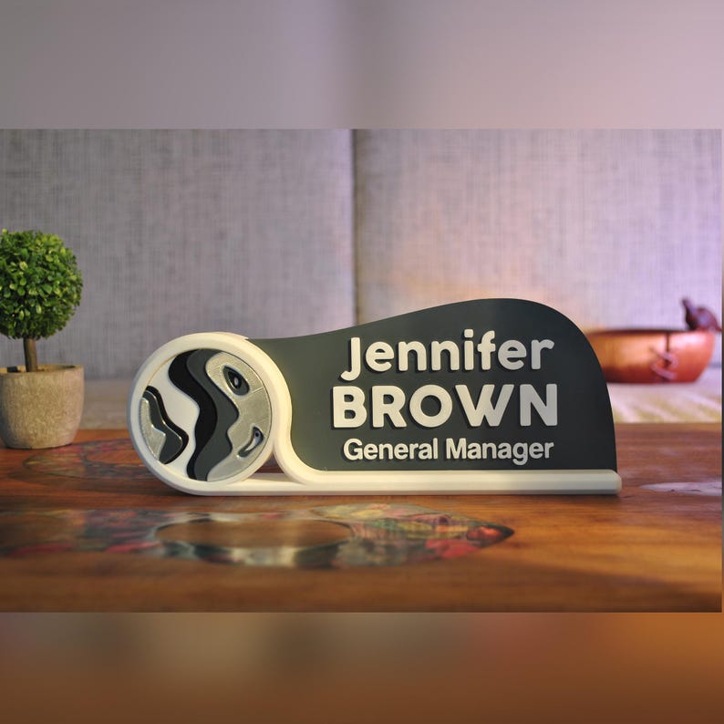 Desk Name Plate, Custom Name Plate for Desk, Personalized Desk Name ...