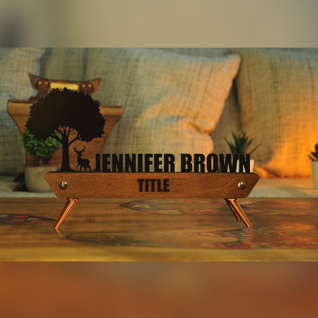 Desk Name Plate, COPPER FOOT Custom Design Desk Name, Desk Sign ...