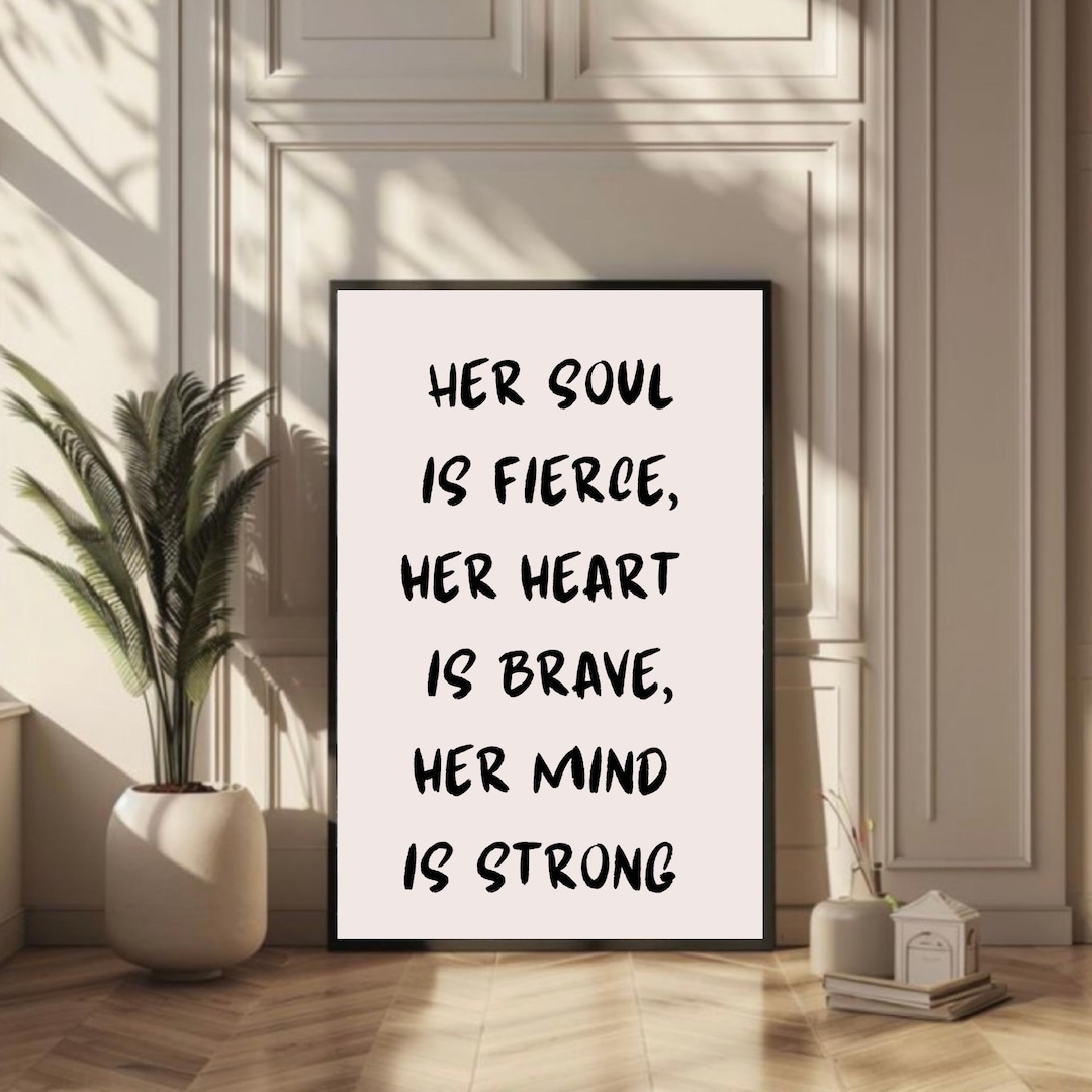 Her Soul is Fierce Her Heart is Brave Her Mind is Strong Gift for Her ...