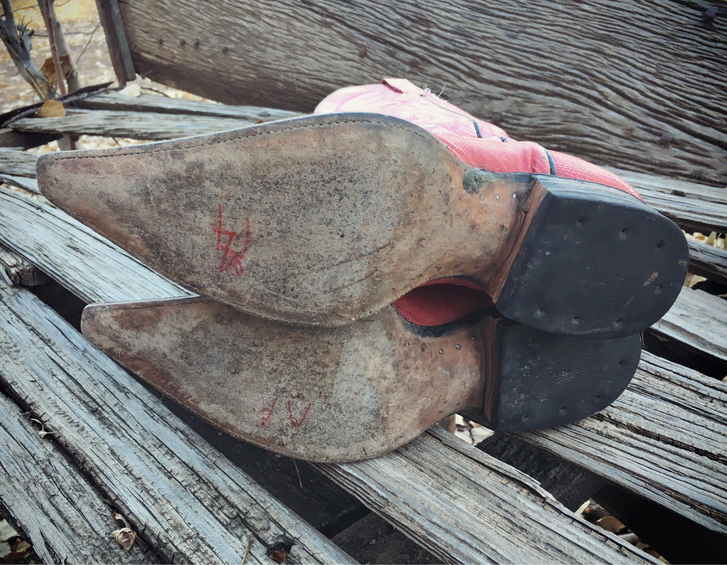 Vintage Mexican Cowboy Boots Women Size 9 Pointy Toe Boots Pink Cowgirl ...