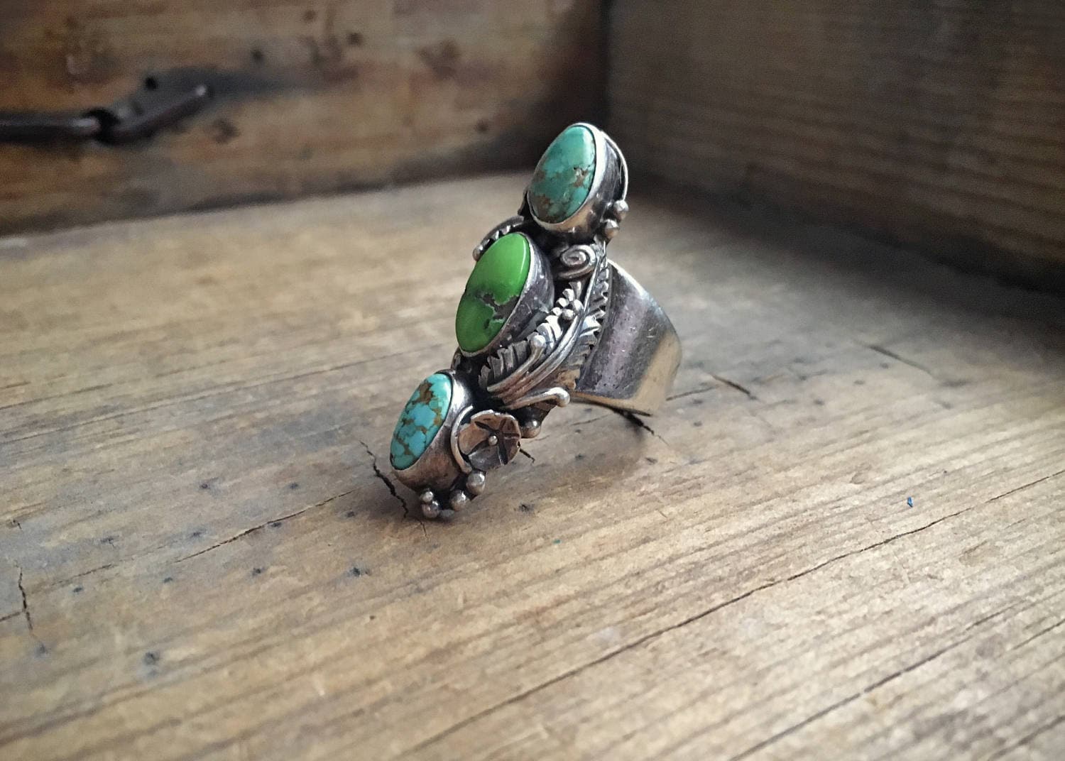 Native American Turquoise Ring Hopi Ramona Loloma Bohemian Southwestern ...