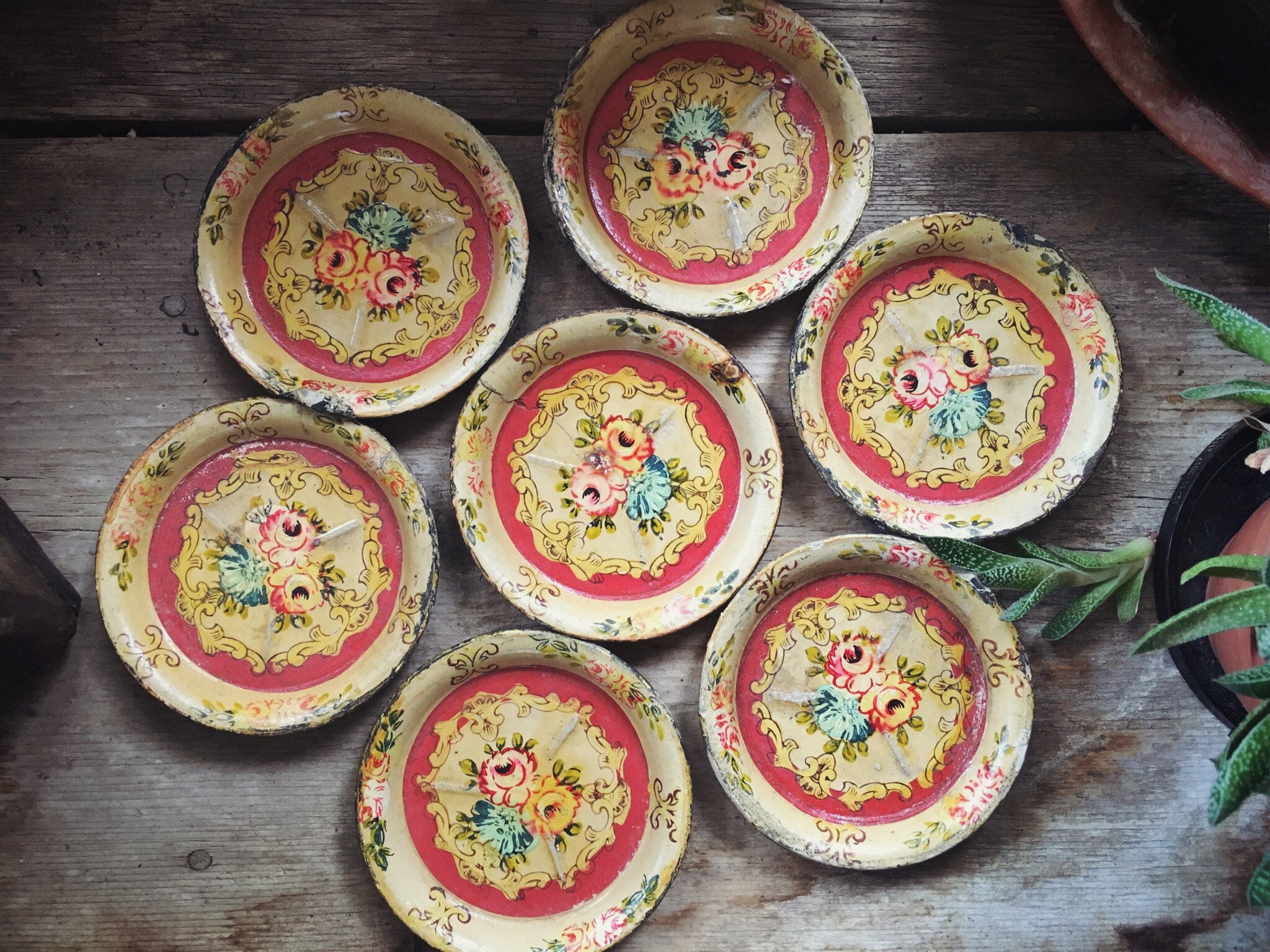 Shabby Decor Vintage Coasters Distressed Found Objects Use as Mini ...