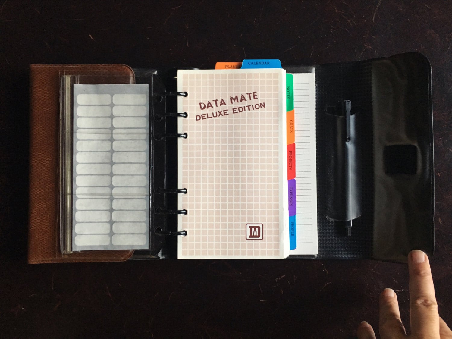 1980s never used 6-ring binder 5 x 7 Data Mate Deluxe Edition day ...