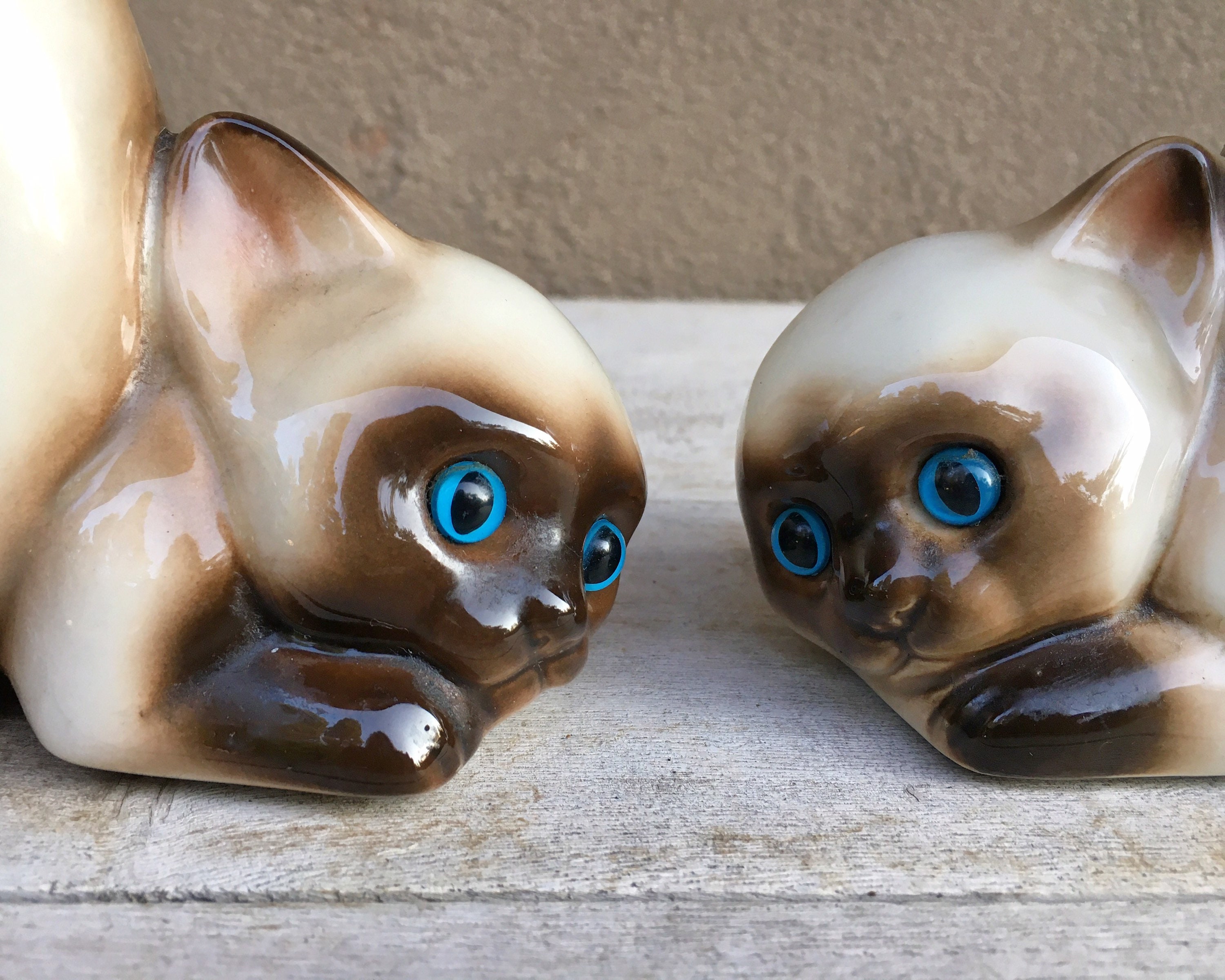 Vintage Lefton Porcelain Siamese Cat Figurine Bookends, Retro Library ... Vintage Lefton Porcelain Siamese Cat Figurine Bookends, Retro Library ...