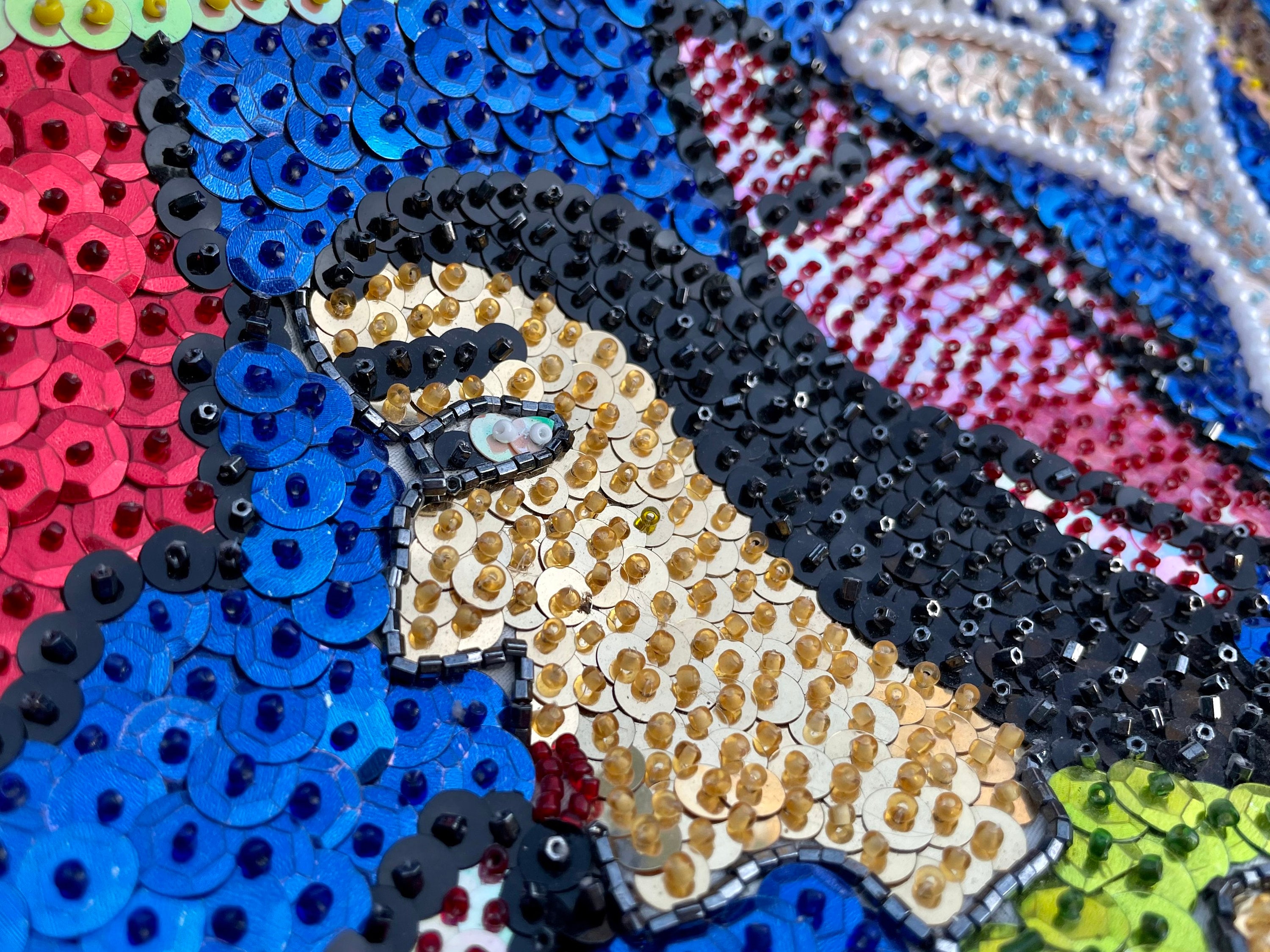 15 Long Sequined Mermaid Voodoo Flag Wall Hanging Haitian Folk Art by ...