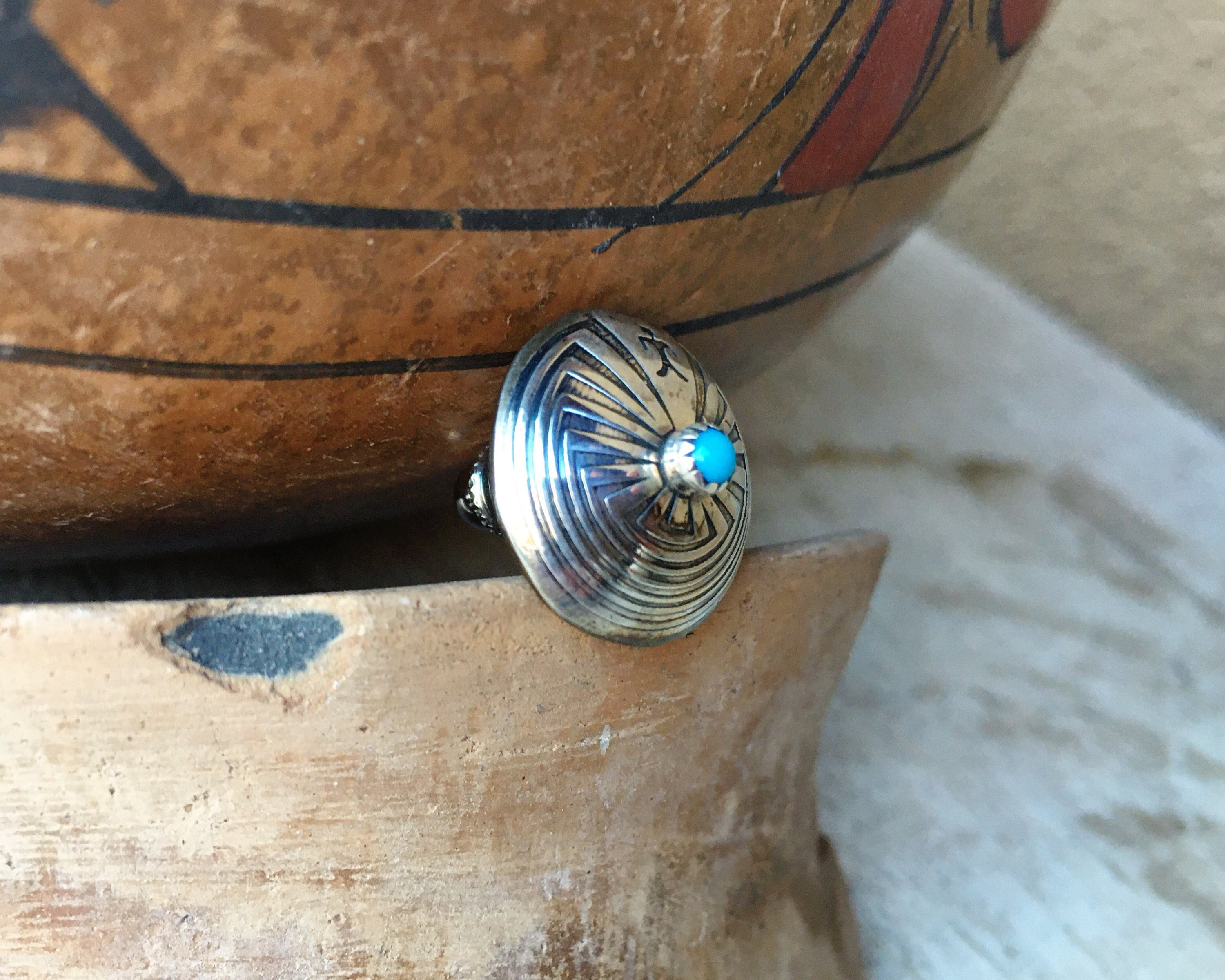 Sterling Silver Turquoise Tie Tack with Native American Man in the Maze ...