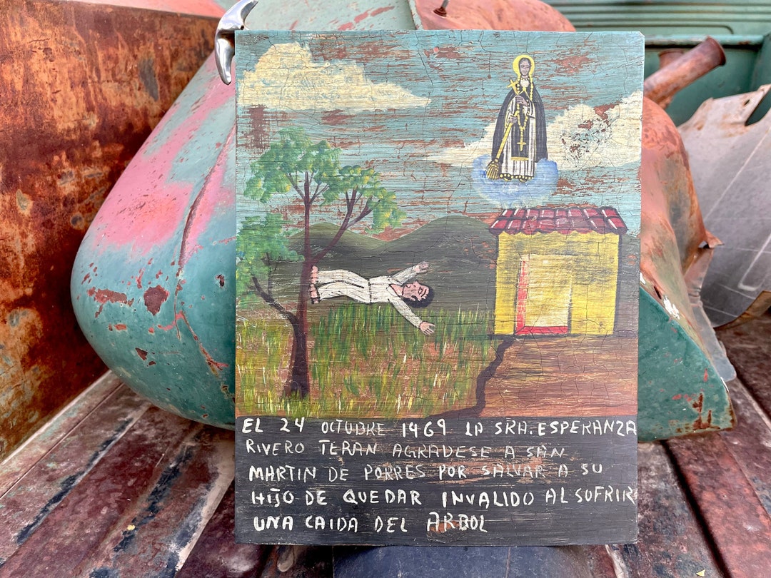 Vintage Mexican Retablo Ex Voto Religious Folk Art Painting on - Etsy