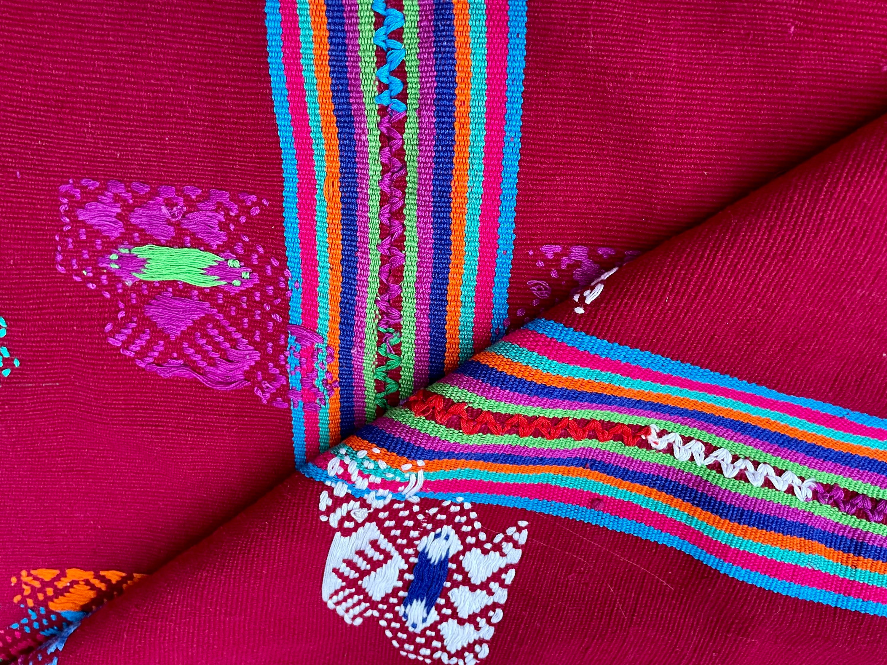 Vintage Woven Huipil Guatemalan Blouse (Head Opening Small, Bohemian ...