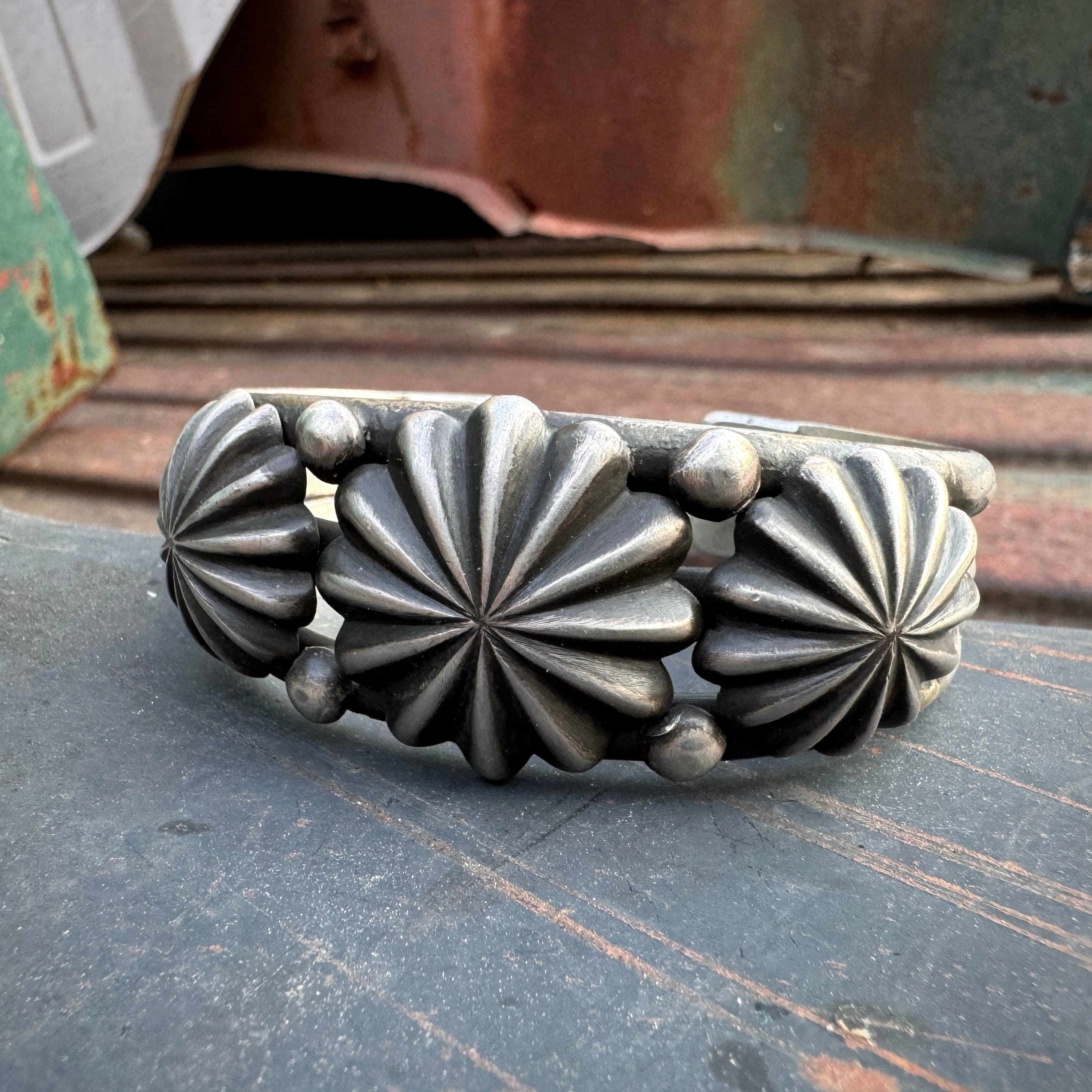 Navajo Edison Sandy Smith Sterling Silver Cuff Bracelet Approx Size 6.5 ...