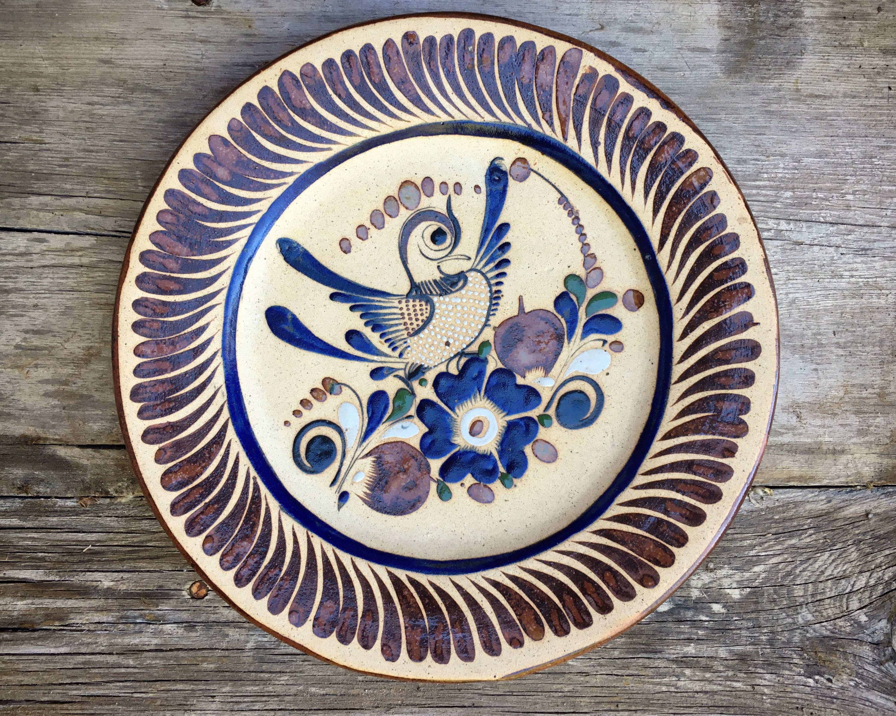 12 Heavy Tonala Pottery Decorative Stoneware Plate Wall Hanging ...