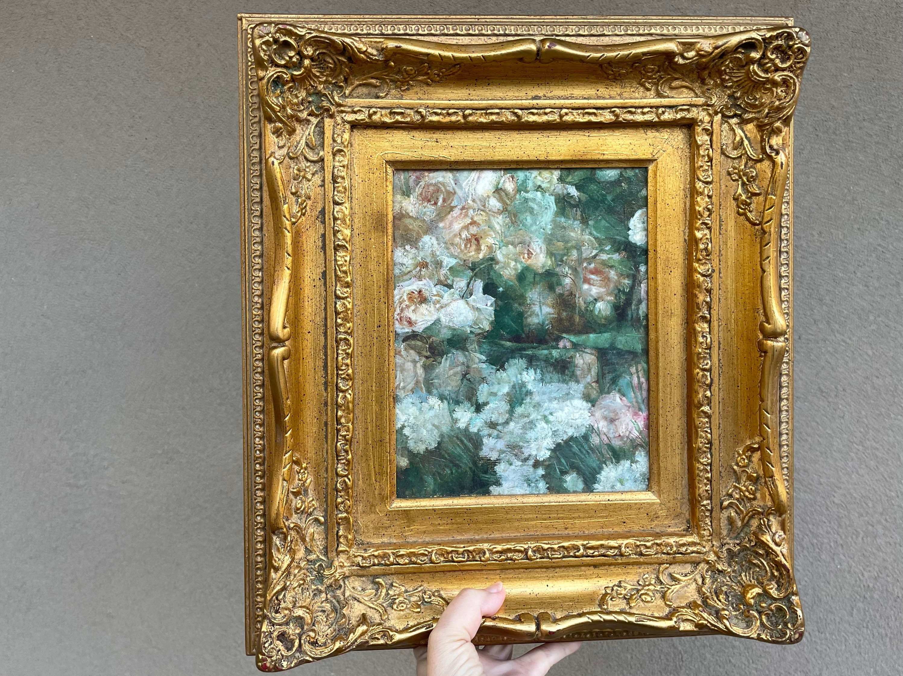 1970s Reproduction Textured Print of 1895 Garden in May by Maria Oakey ...