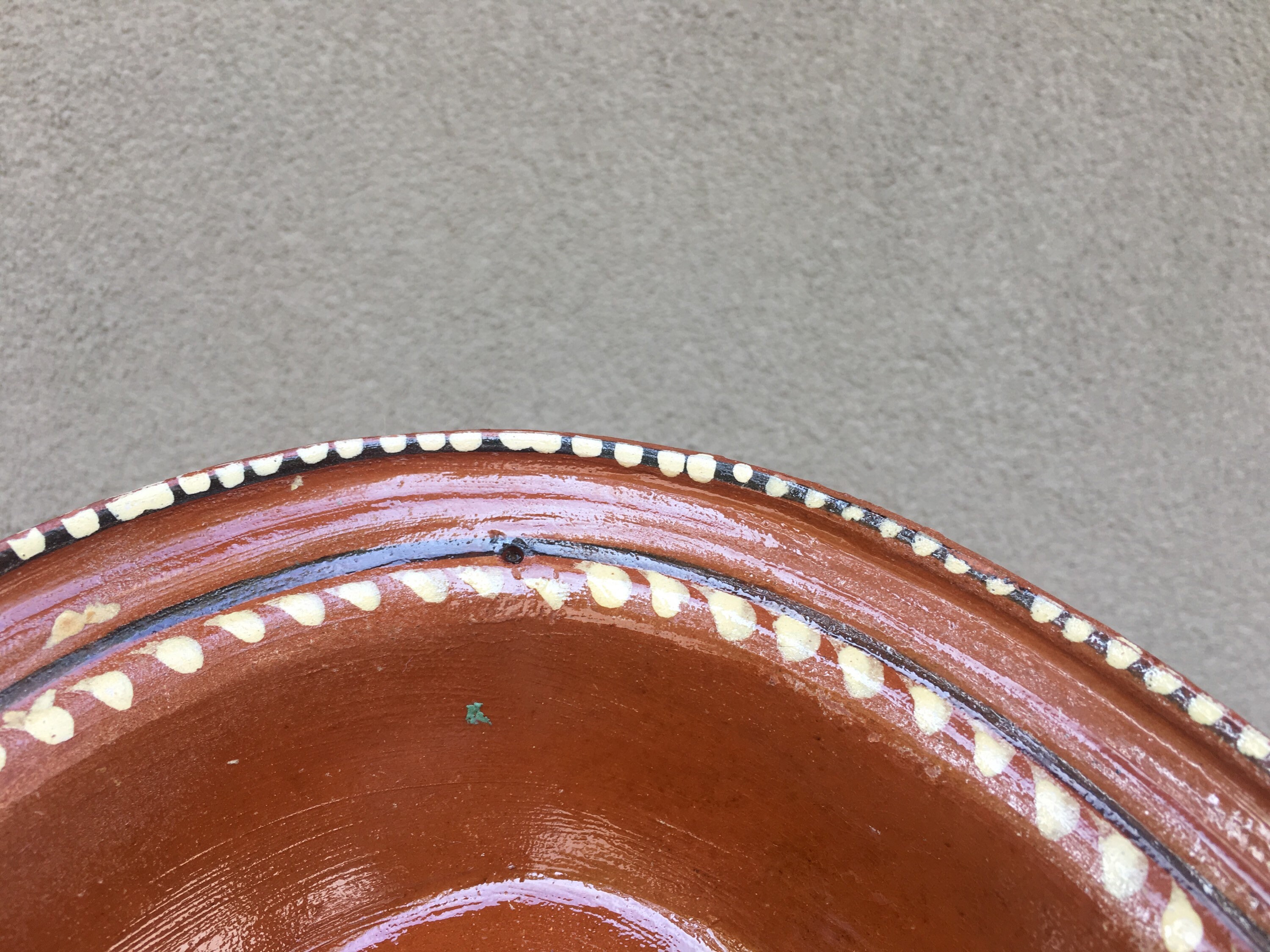 Mexican Pottery Oval Dish Blue Flower Decor Capula Michoacan Redware ...