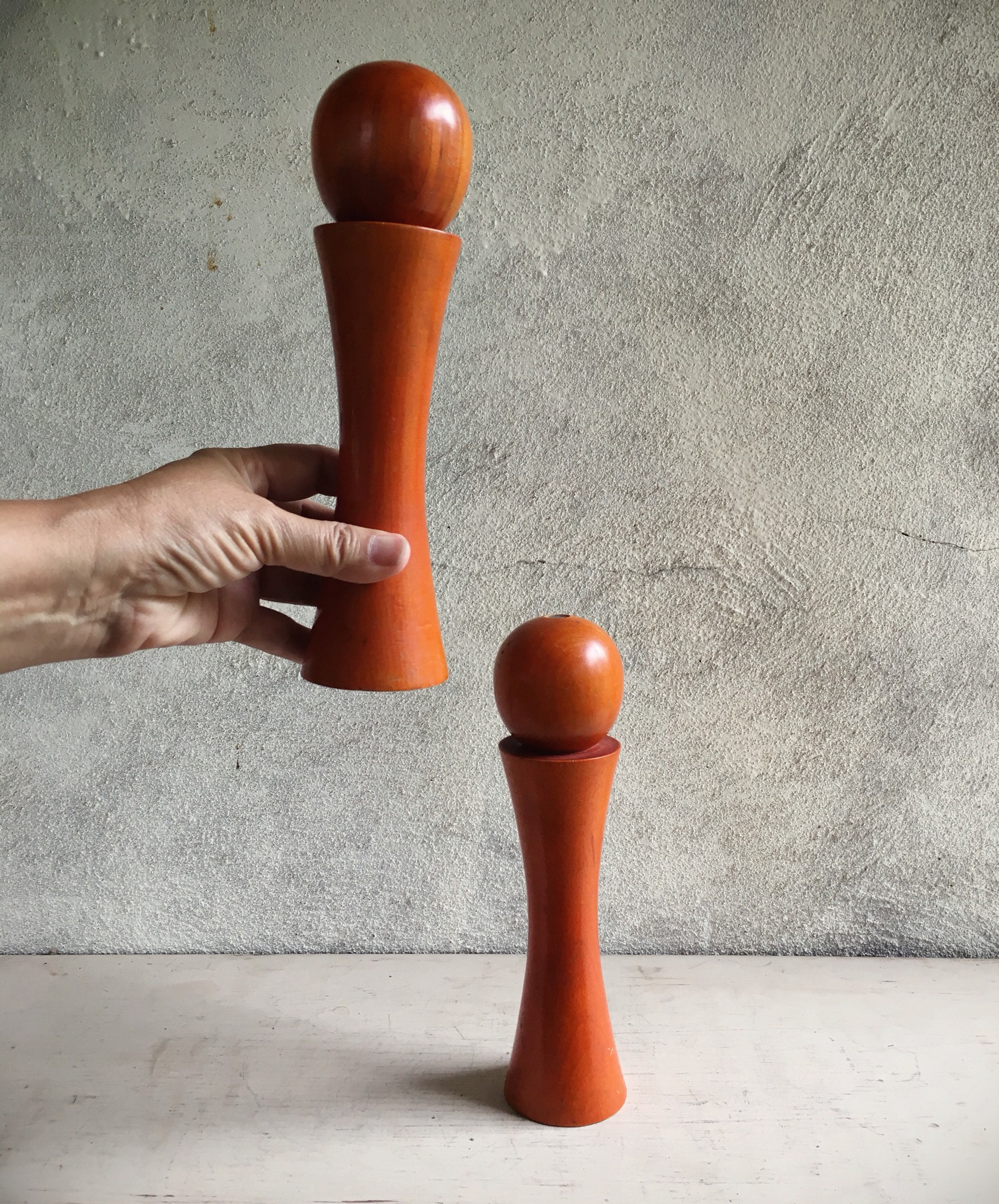 Midcentury Modern Salt and Pepper Shakers Set by Catalina, Orange Decor ...
