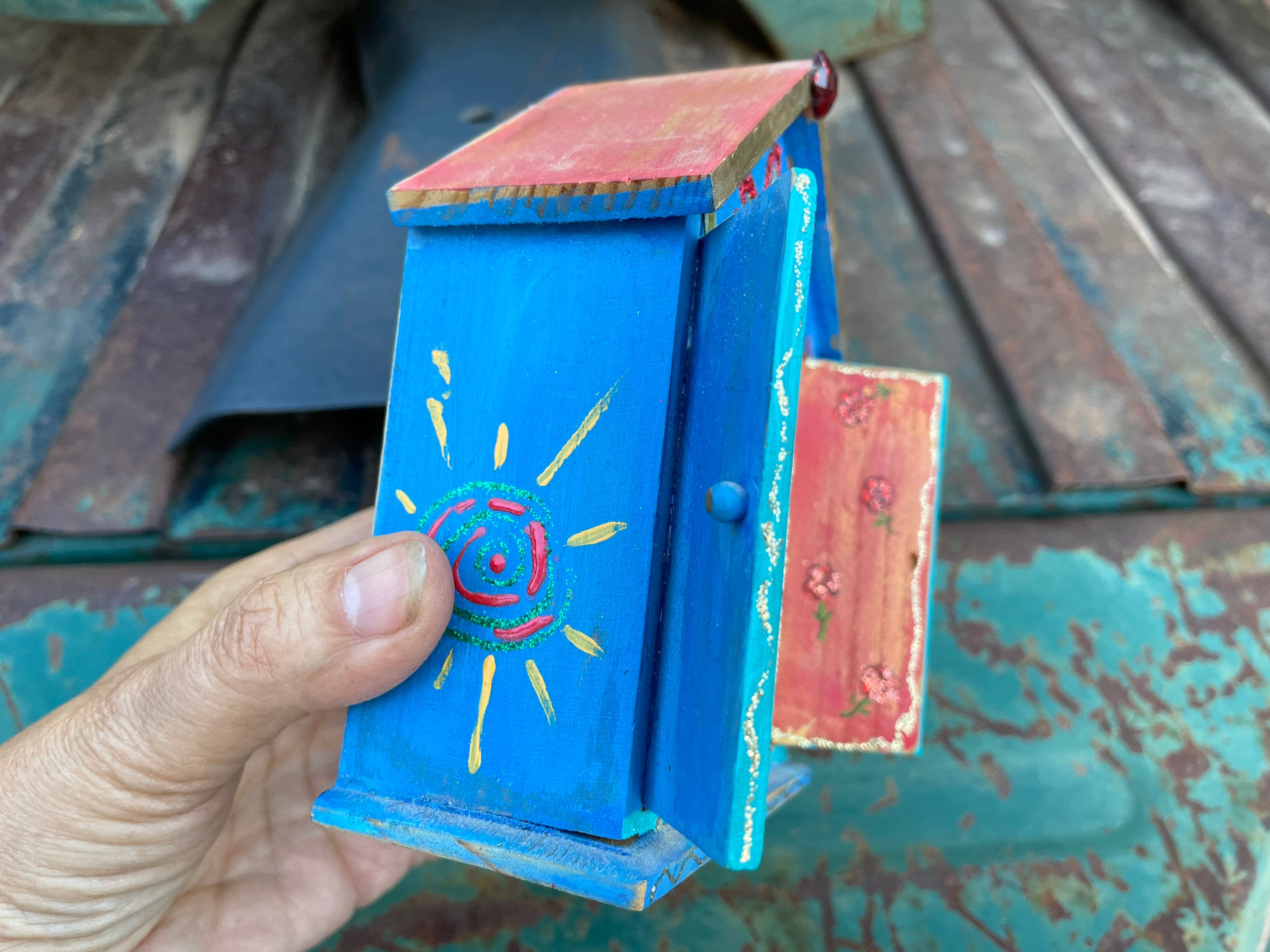Small Artisan Made Wood Shrine Homage to Frida and Our Lady of ...