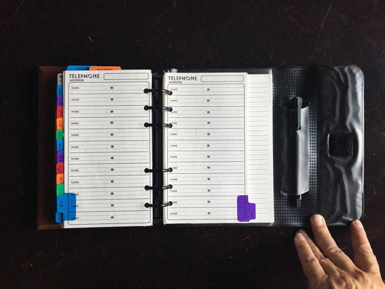 1980s never used 6-ring binder 5 x 7 Data Mate Deluxe Edition day ...