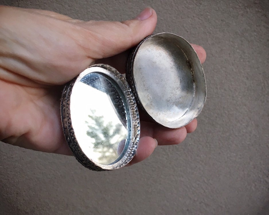 Vintage Small Stash Box with Carved Stone Dragon Chinoiserie Decor ...