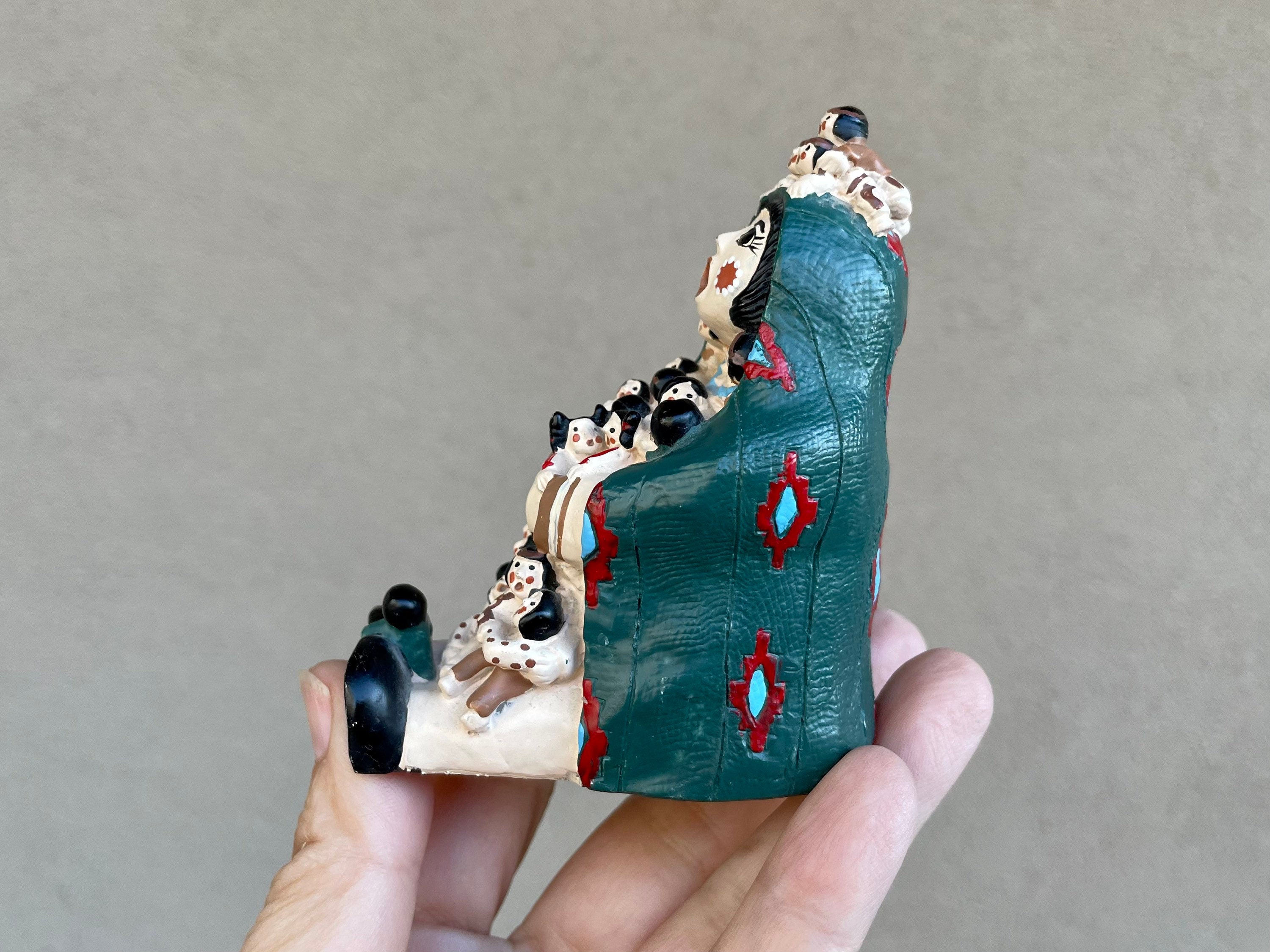 1980s Resin Storyteller Figurine, Southwestern Home Decor Native ...