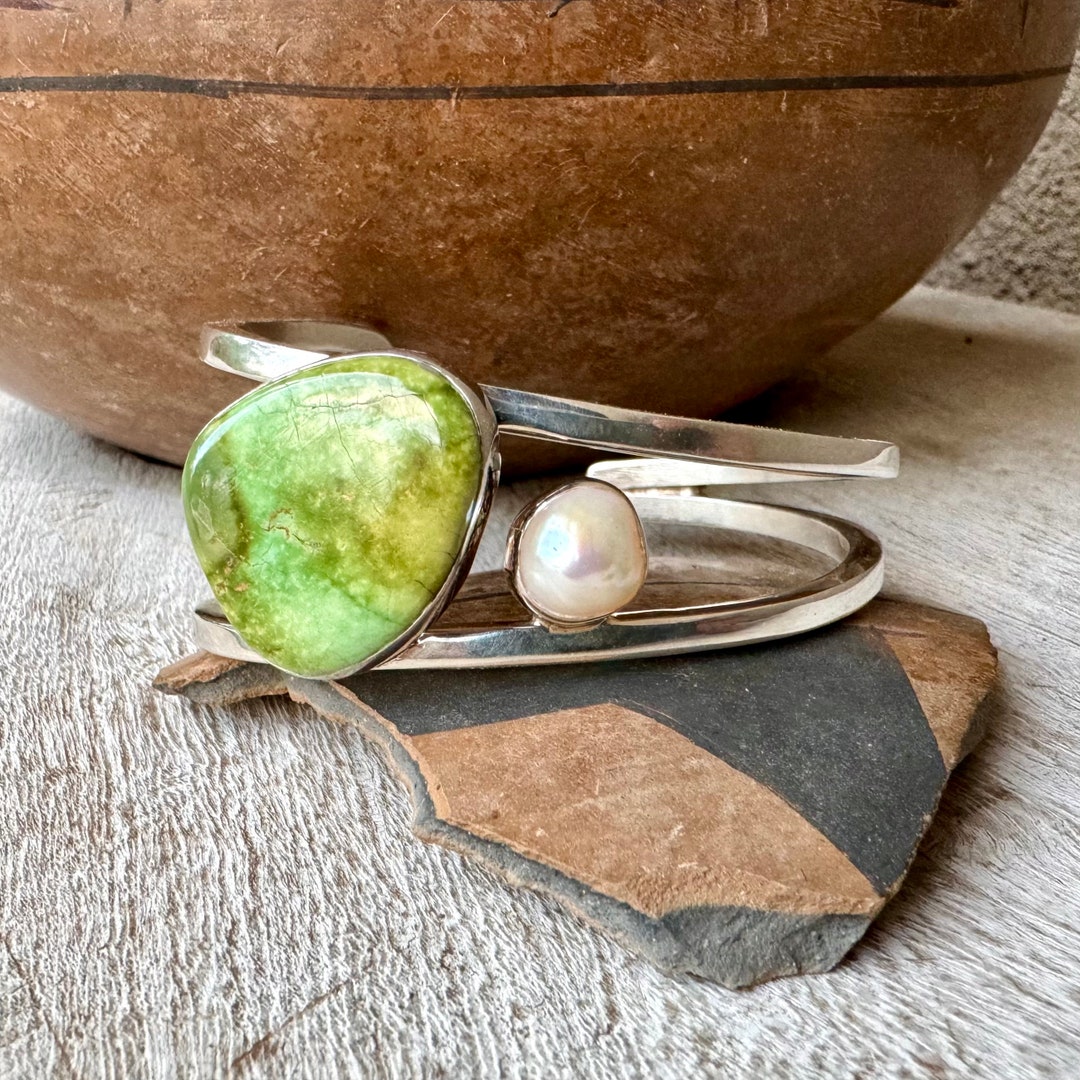 Lilly Barrack Royston Turquoise and Freshwater Pearl Contemporary ...