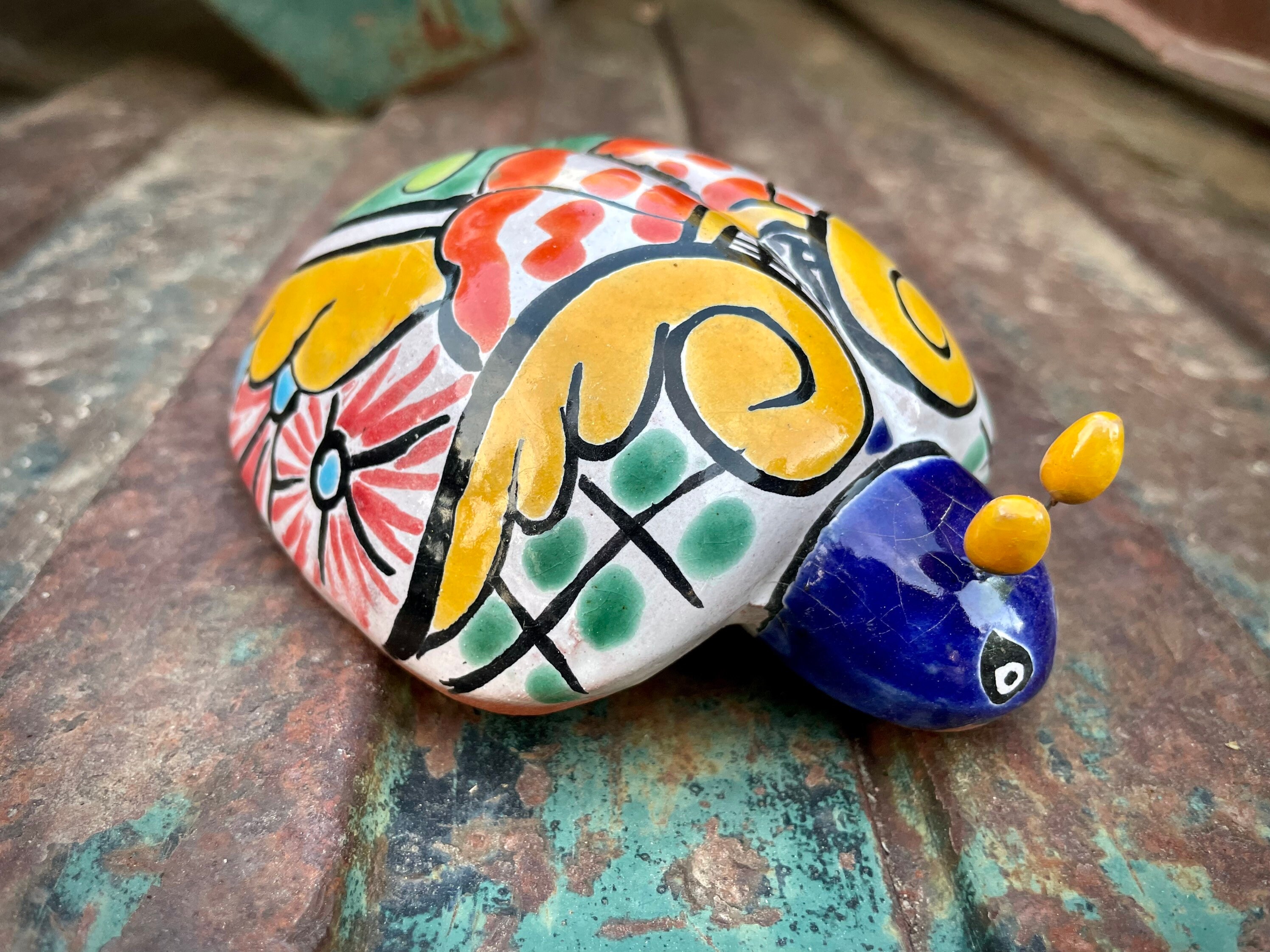 Vintage Talavera Pottery Snail Figurine Mexican Pottery Wall Art, Patio ...