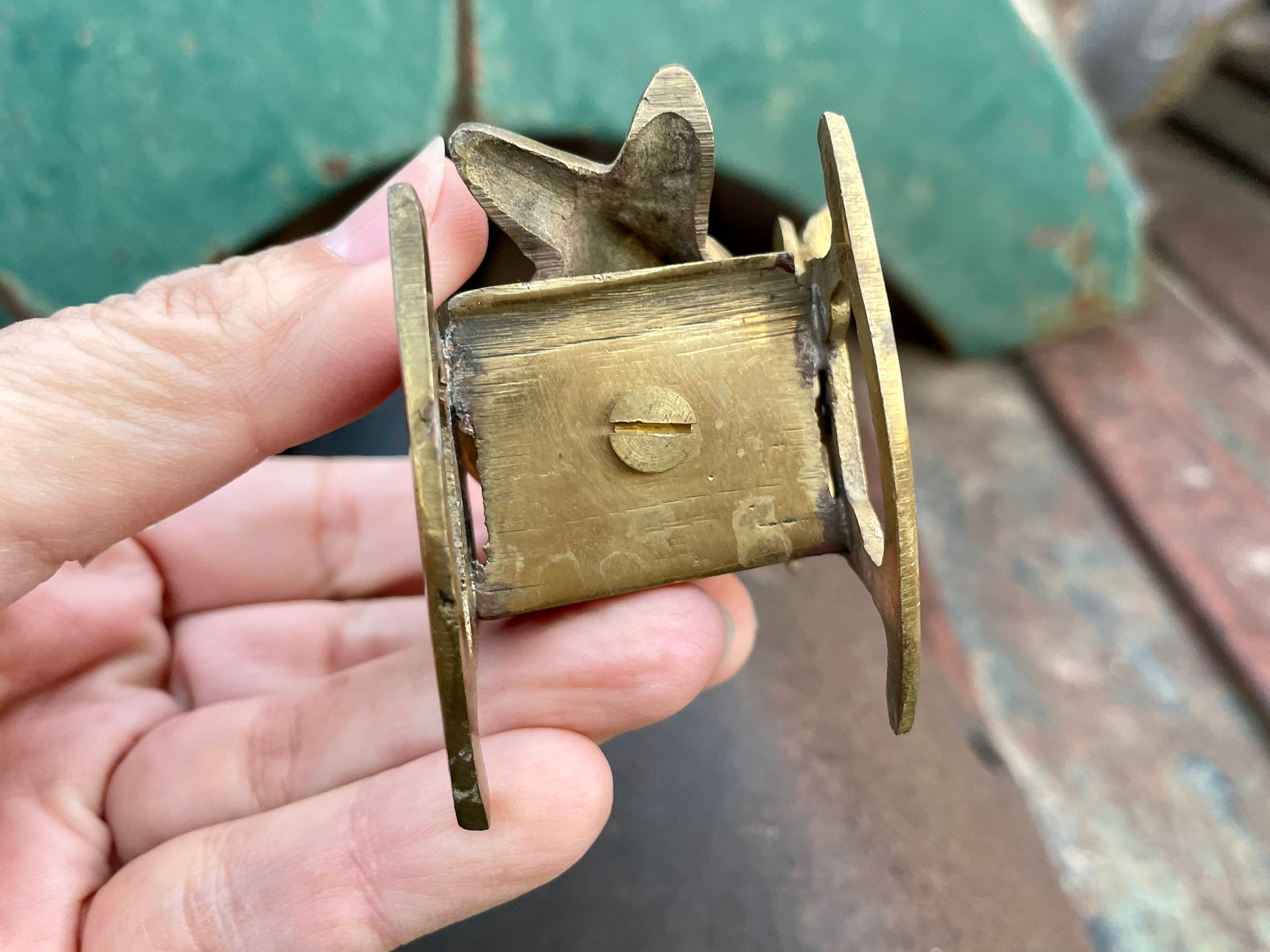 Vintage Small Brass Pig in Rocking Chair Figurine, Eclectic Home Decor ...