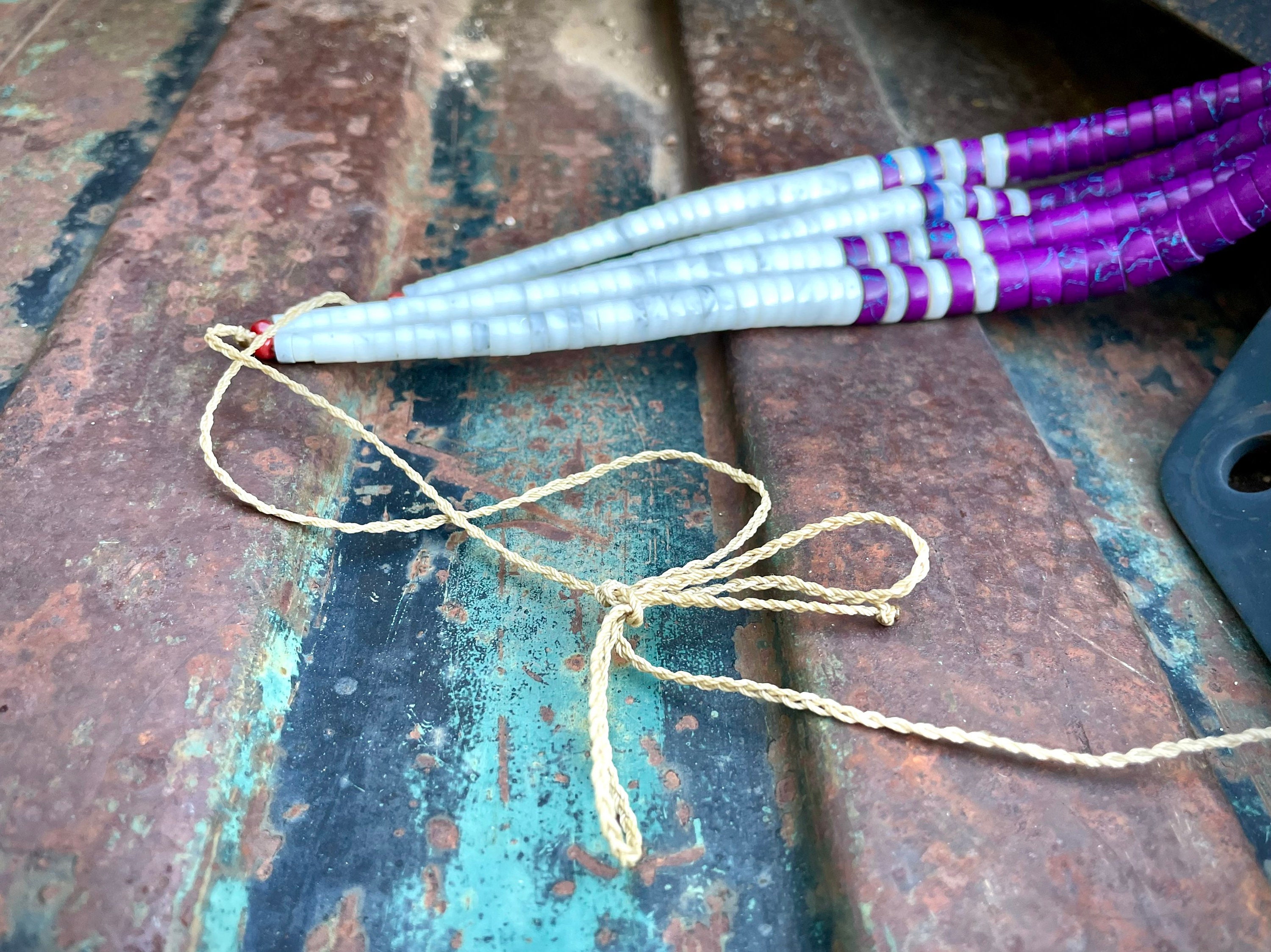 Purple Mohave Turquoise and White Howlite Huge Heishi Jacla Necklace 32 ...