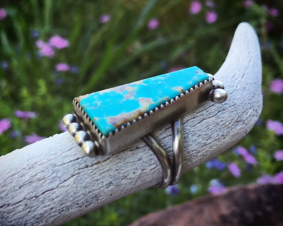 Simple Turquoise Ring for Women Size 6, Native American Indian Jewelry ...