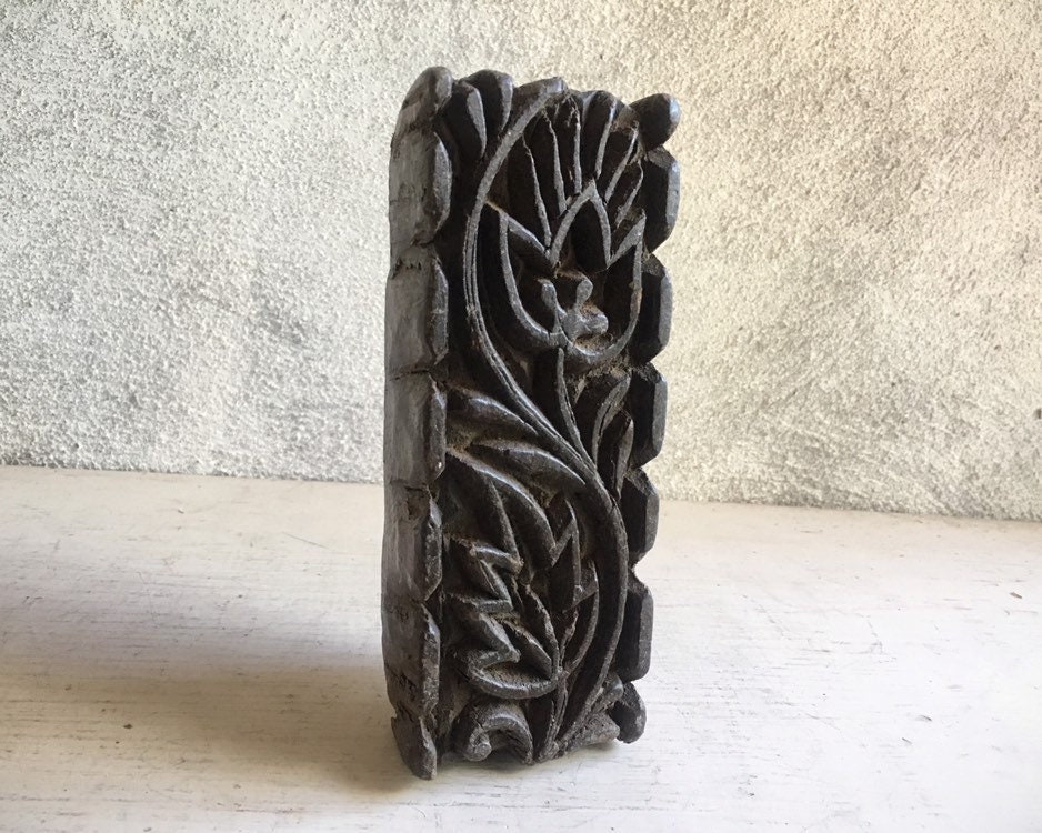 Antique Wood Block Printing Stamp Wall Hanging, Batik Stamp, Boho Decor ...
