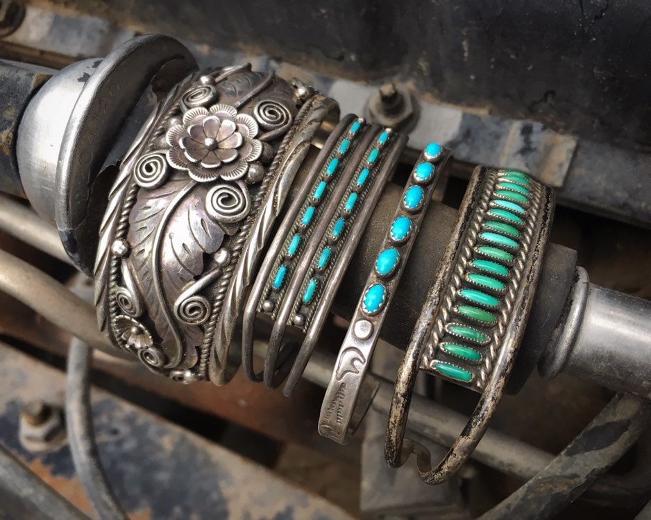 Large Signed Navajo Sterling Silver Cuff Bracelet for Women or Men ...