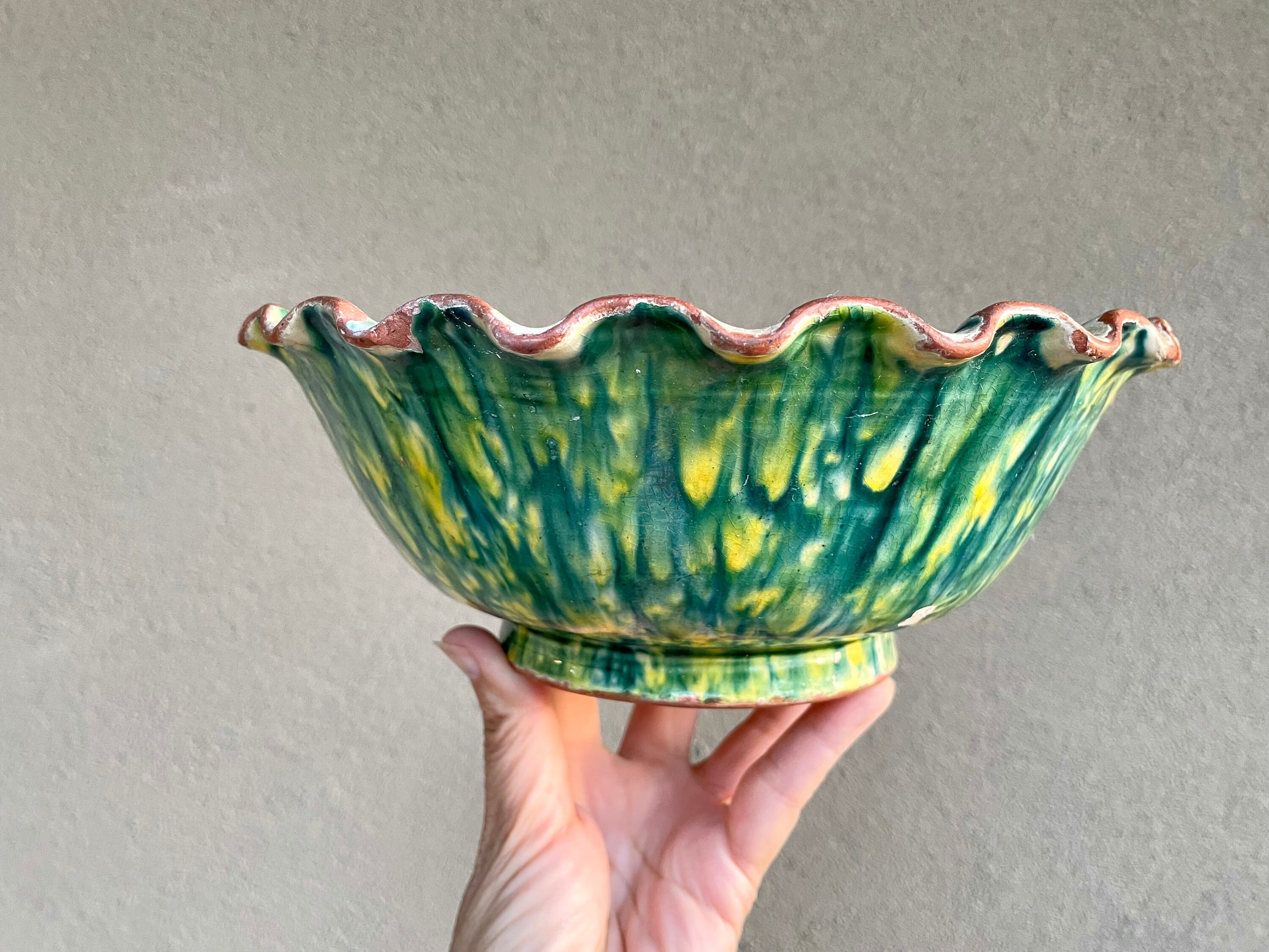 Vintage Oaxaca Old Mexico Dripware Pottery Bowl, Circa 1930s, Rustic ...