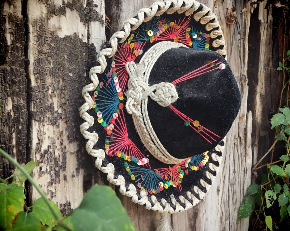 Vintage Child's Sombrero Authentic Mexican Mariachi Hat, Salazar Brand ...