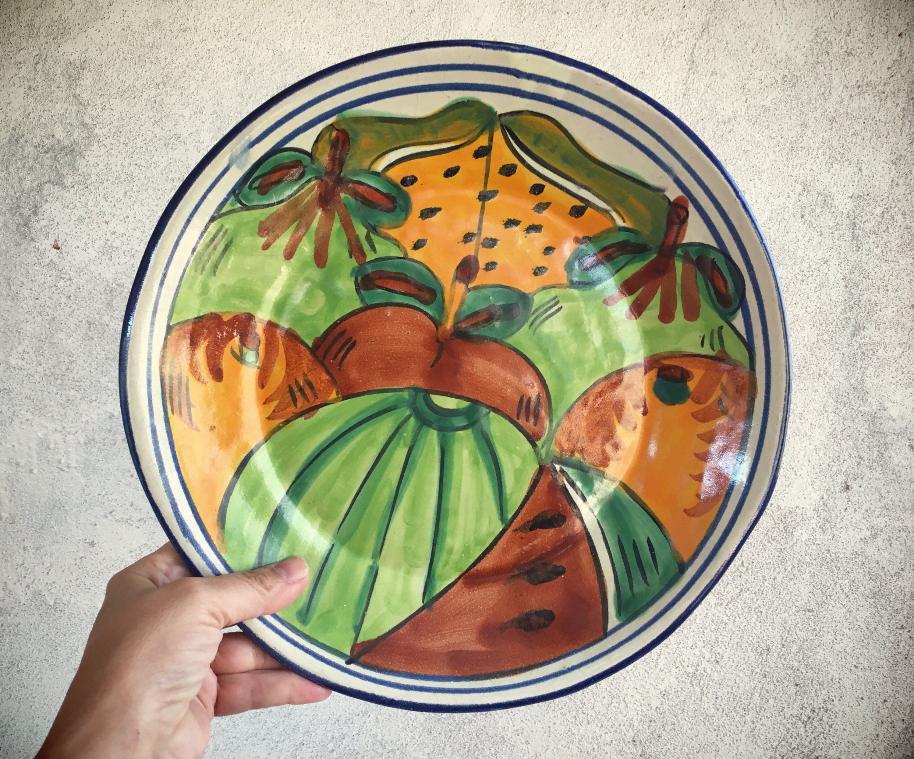 Mexican Talavera Plate Fruit Design Plate Wall Hanging, Mexican Pottery ...