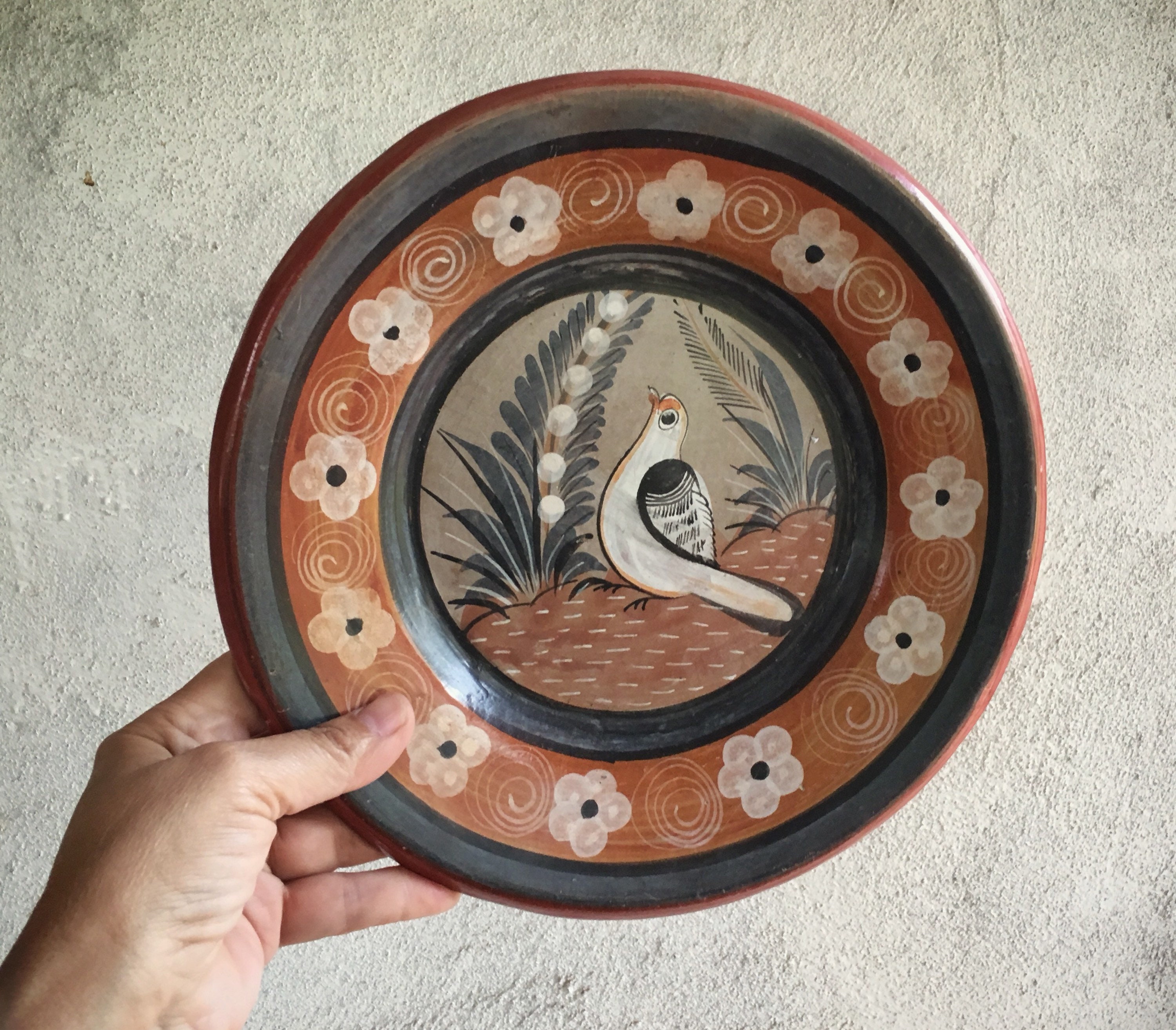 Burnished Pottery Tonala Plate 10, Mexican Decor, Housewarming Gift for ...