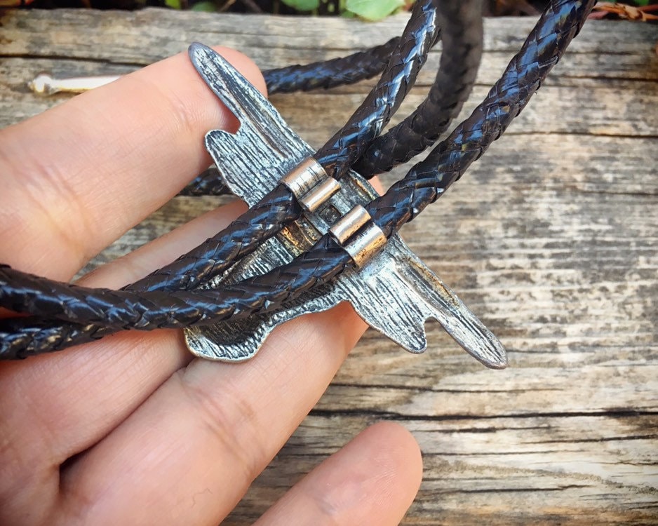 Vintage Steer Bolo Tie for Men or Women Pewter Faux Turquoise, Retro ...