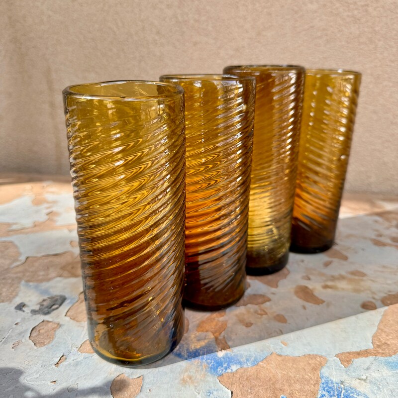 Amber Glassware - Etsy