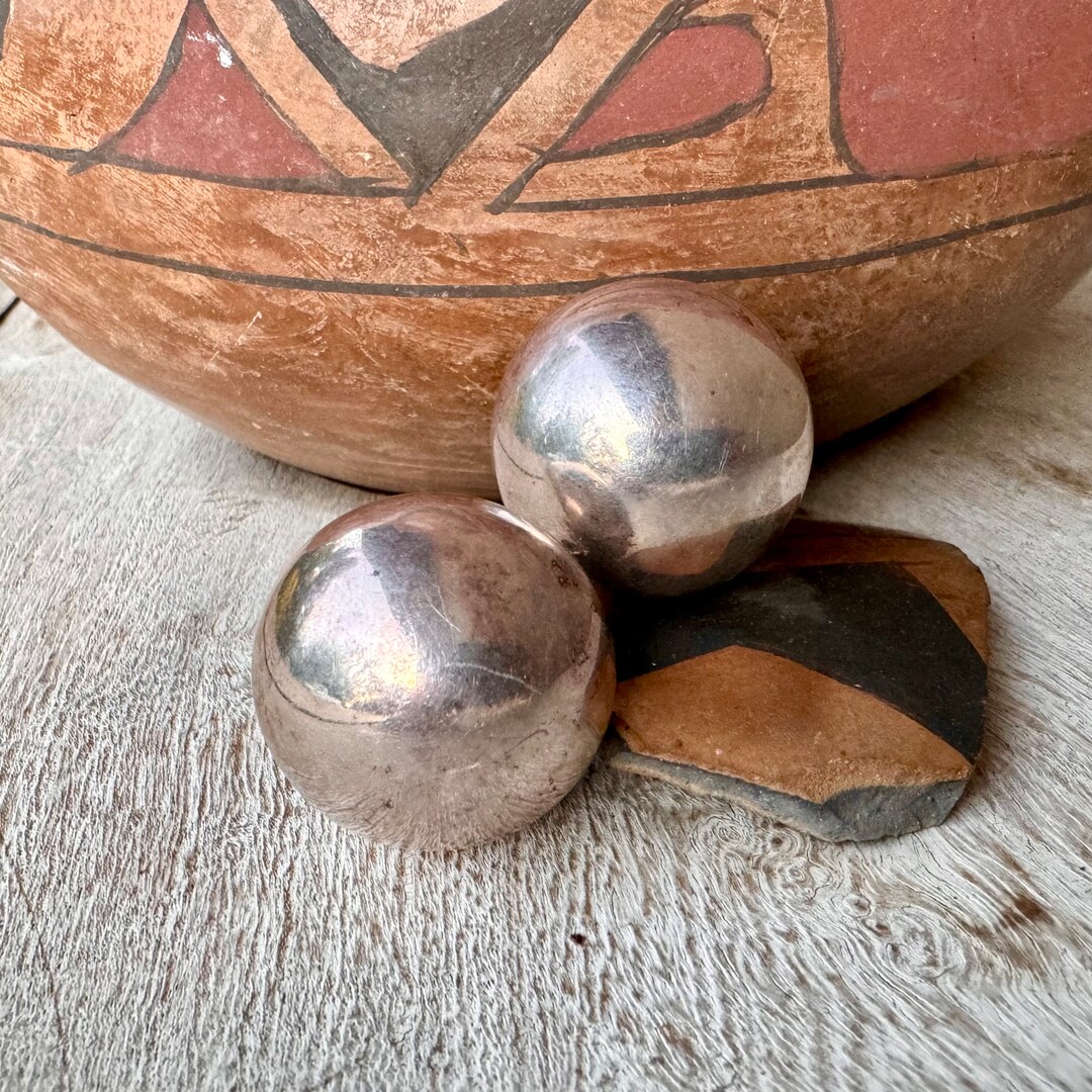 Vintage Taxco Sterling Silver Round Clip-on Earrings Approx 1.25 ...