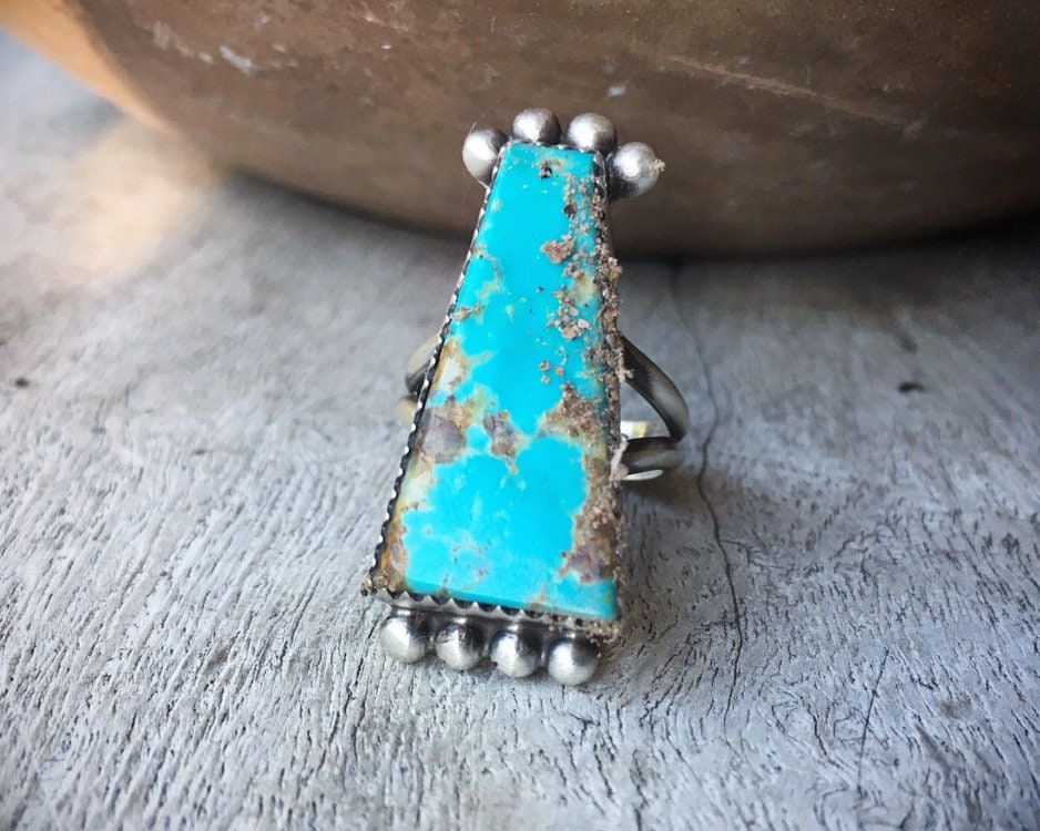 Simple Turquoise Ring for Women Size 6, Native American Indian Jewelry ...