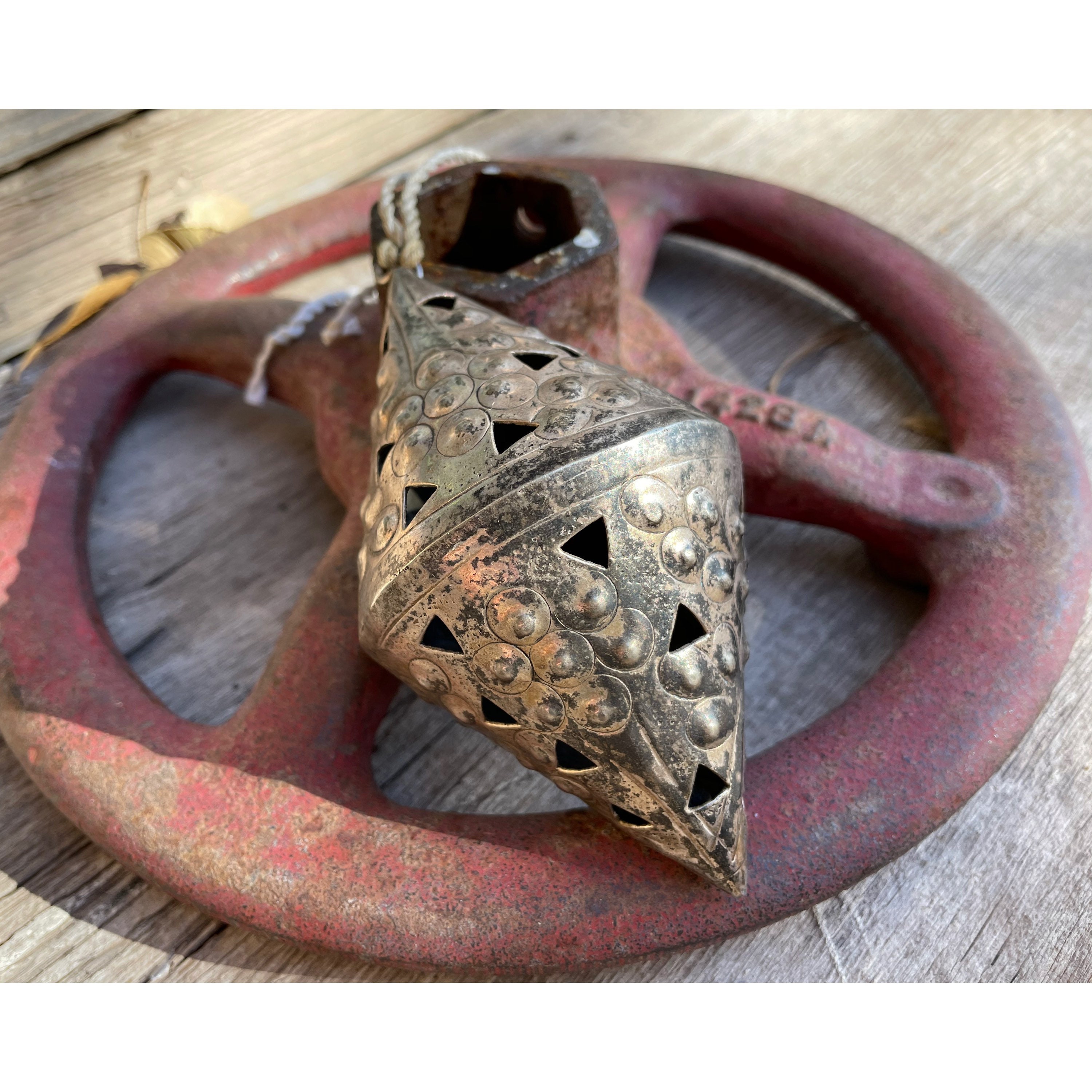 Vintage Pierced Silver Metal Hanging Ornament Three Dimensional ...