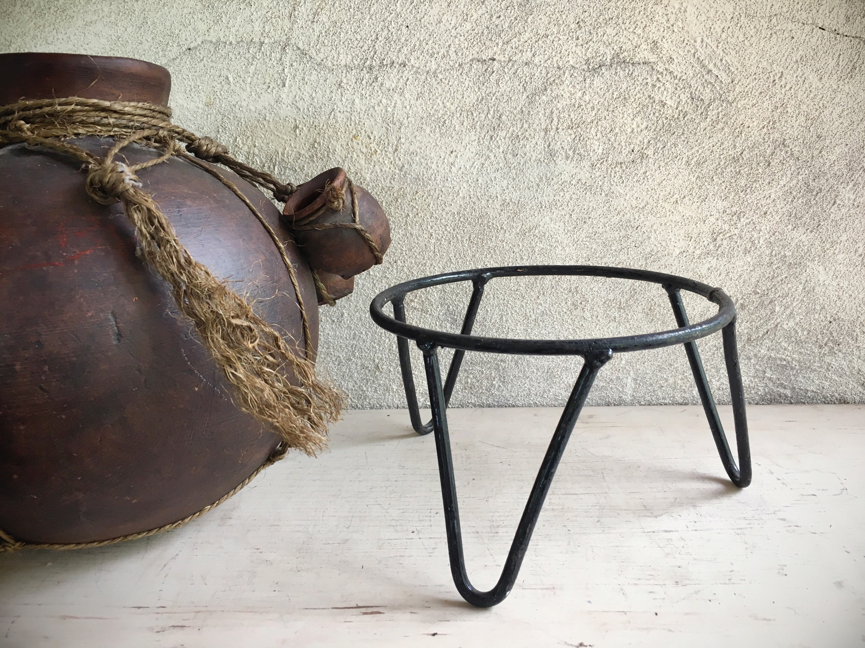 Mexican Pottery Tarahumara Indian Water Jug Pot with Cups Primitive ...