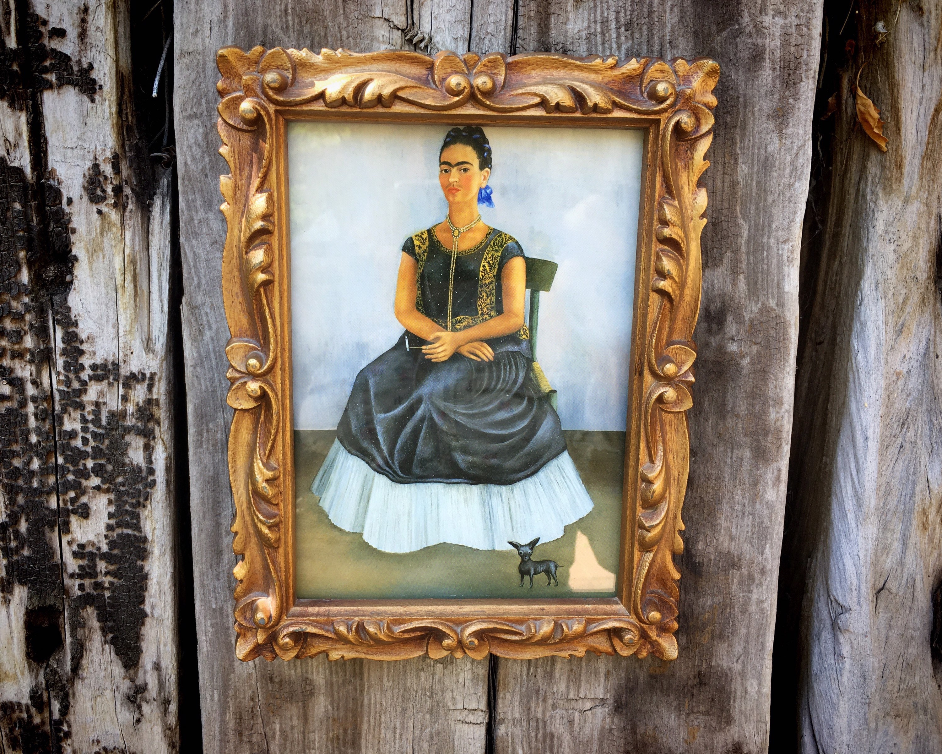 1972 Resin Rectangle Picture Frame with Frida Kahlo Book Print, Old ...