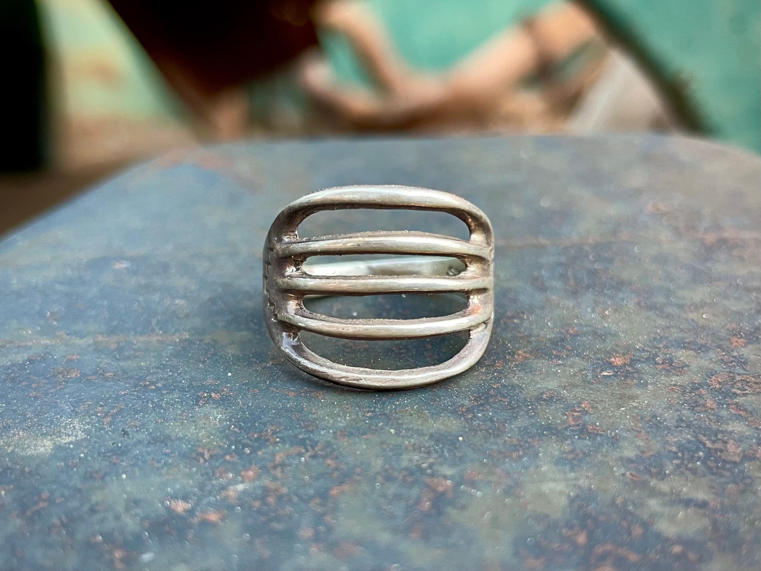 Sterling Silver Split Shank Ring for Women Size 7.5, Native American ...