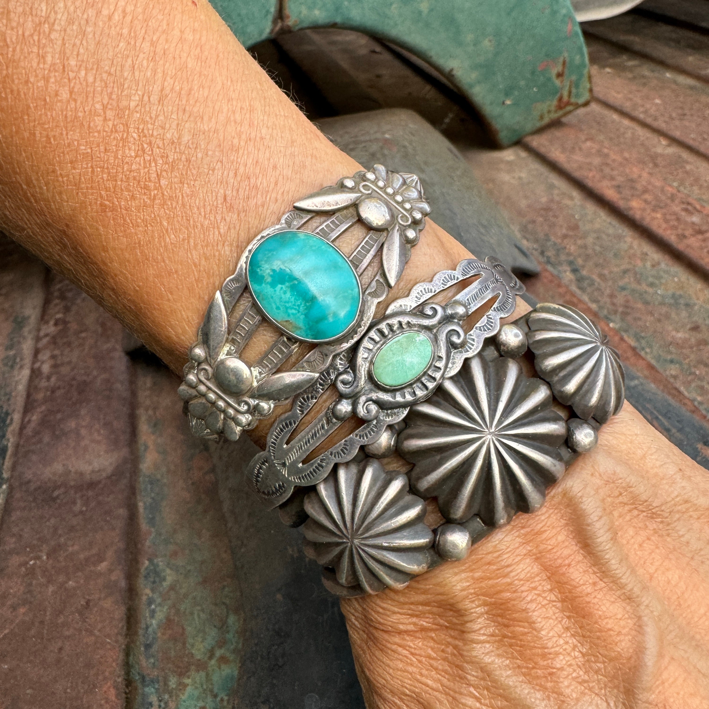 Navajo Edison Sandy Smith Sterling Silver Cuff Bracelet Approx Size 6.5 ...