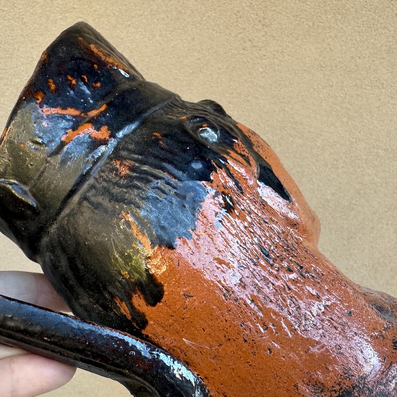 Vintage Mexican Pottery Face Pitcher From Barrio De La Luz, Pulque Toby ...