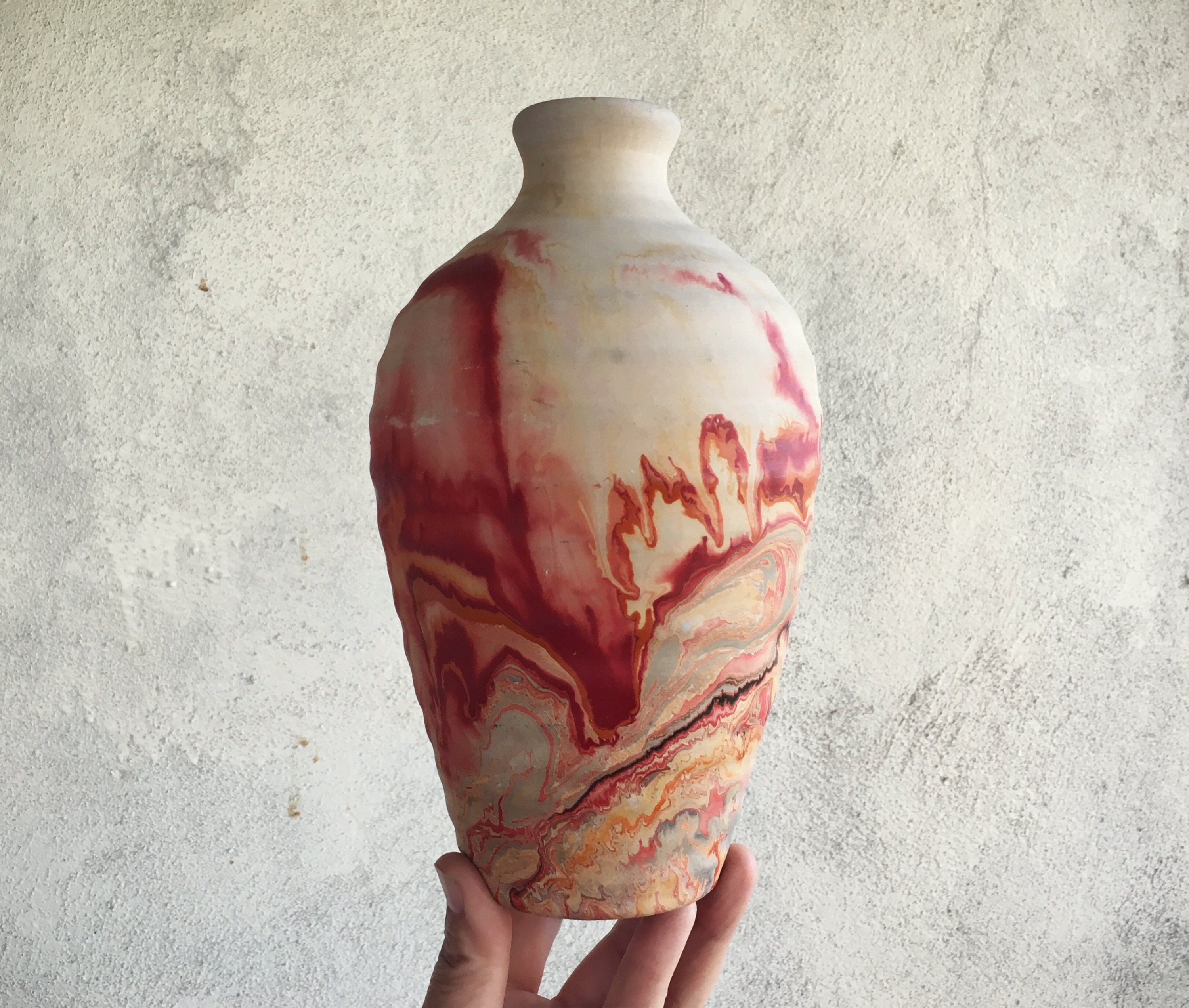 Vintage Nemadji Pottery Vase Mid Century Ceramic Vase, Southwestern ...